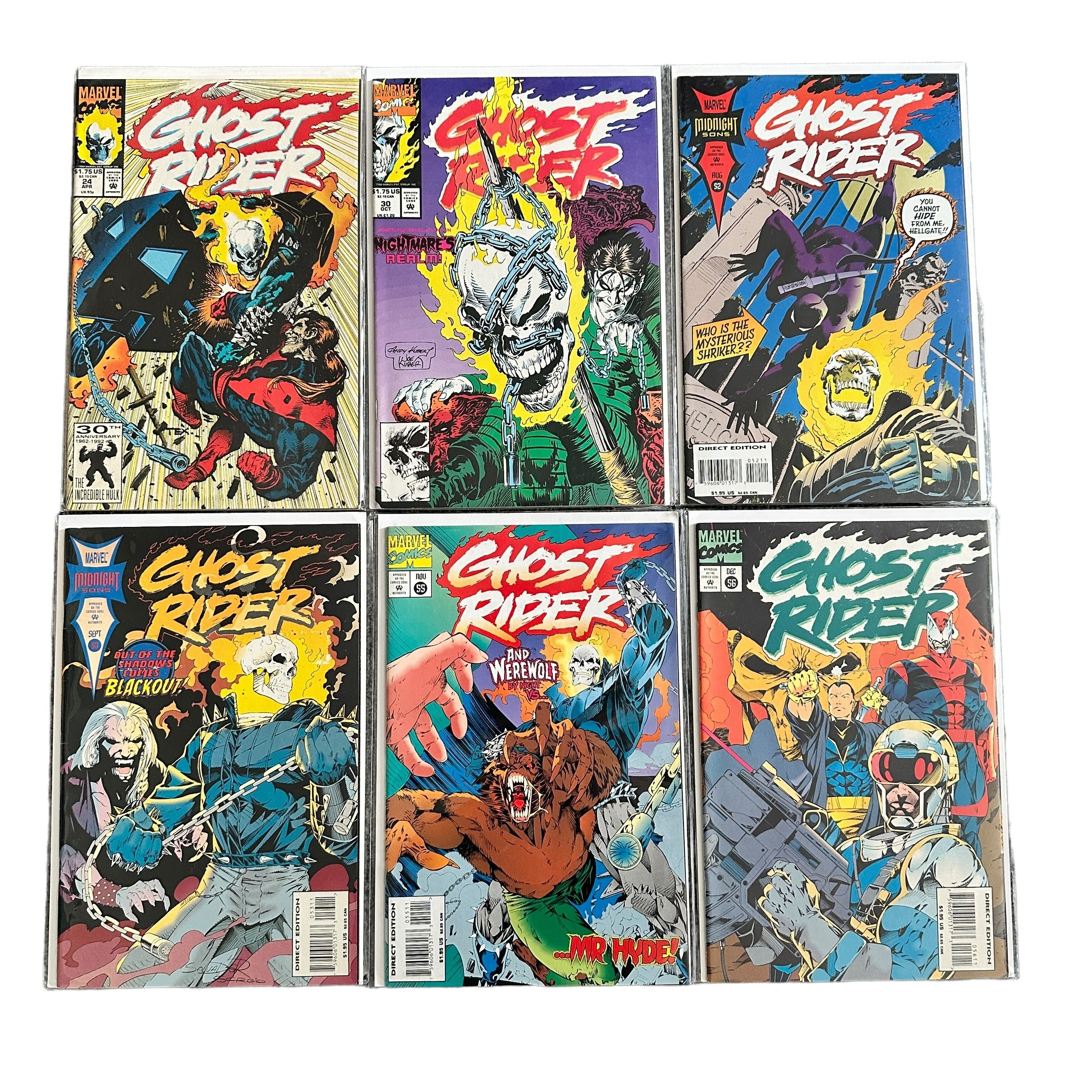 Marvel Comics Ghost Rider 1990s Nos 3, 5, 7, 8, 10-13, 16-20, 22-24, 30 ...