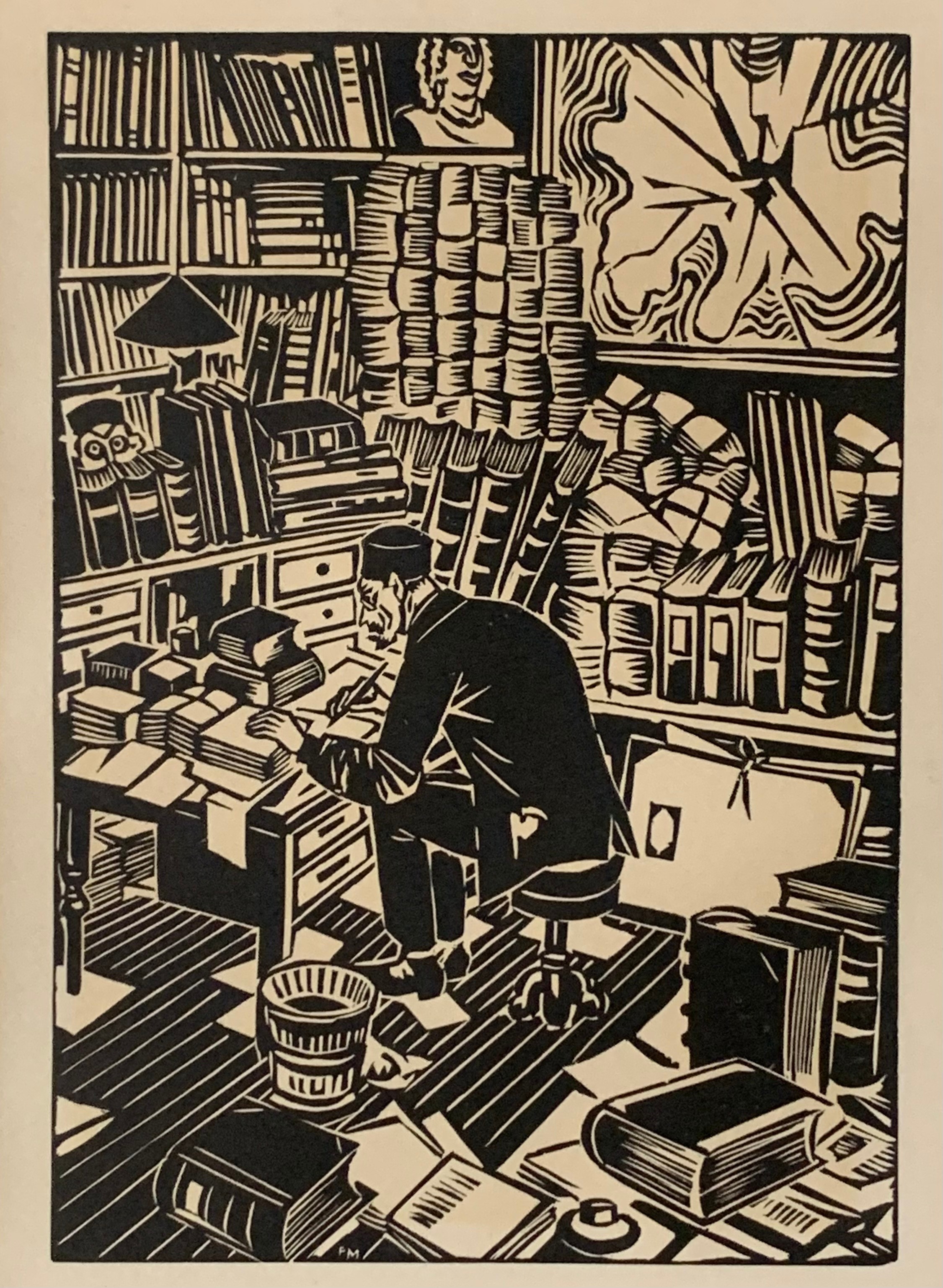 Frans Masereel (Belgian, 1889-1972), plate from ‘The City’ woodcut ...
