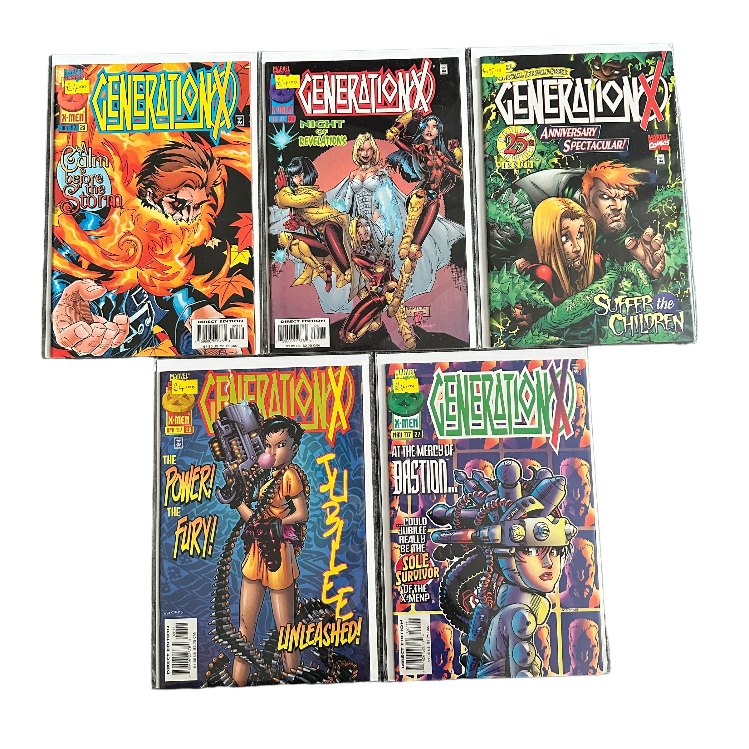 Marvel Comics Generation X 1990s Nos 8-27. All 20 comics are bagged ...