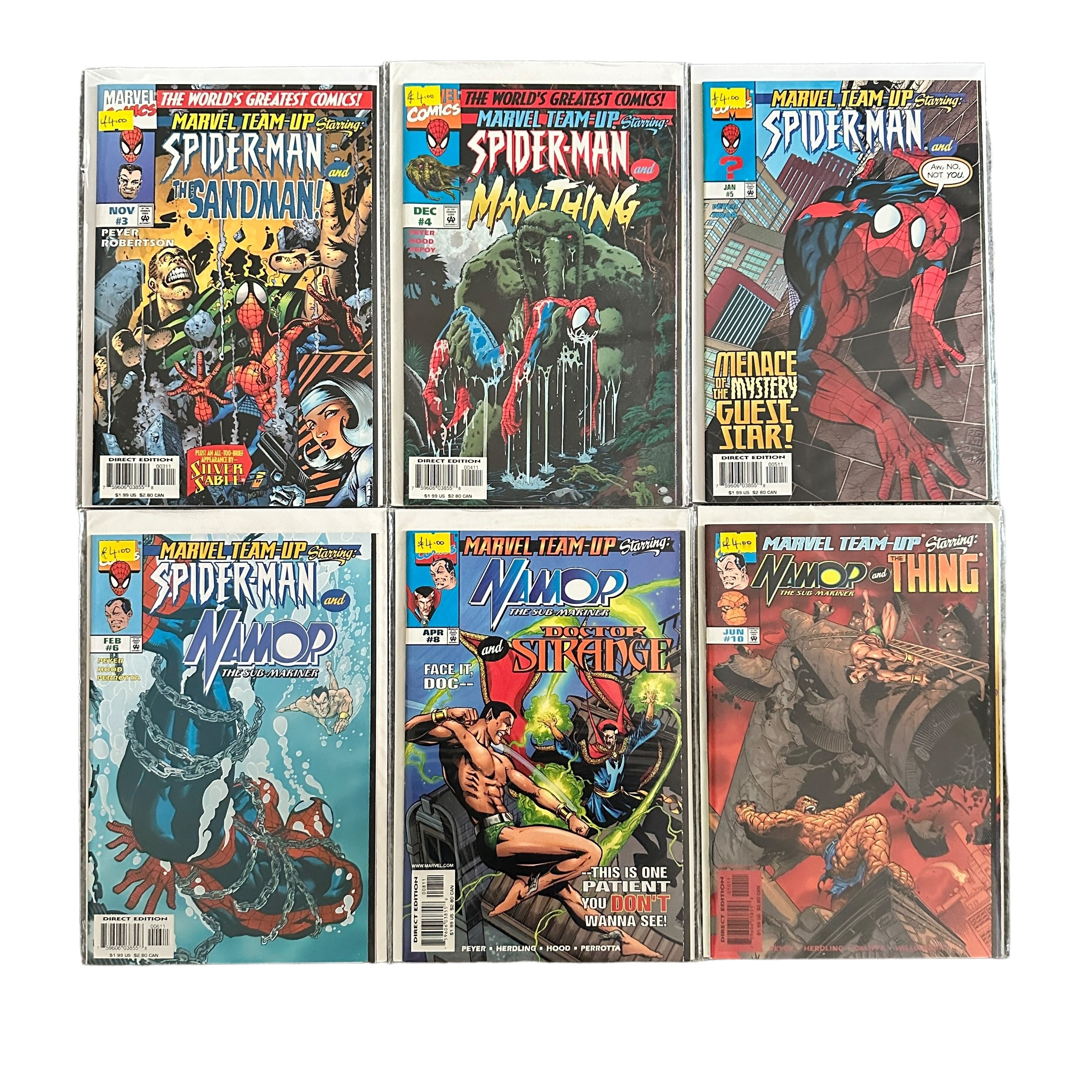 Marvel Comics Spider-Man Team Up: 1980s Nos 116, 120, 126-128, 133-137 ...