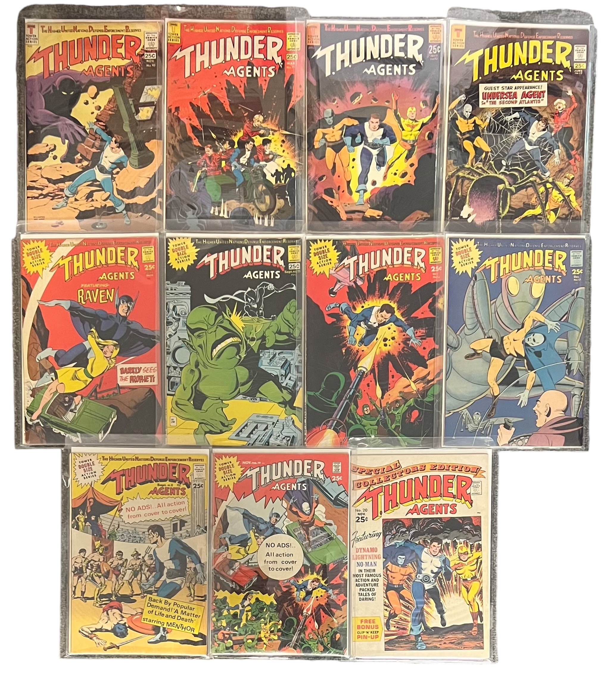 Tower Comics T.H.U.N.D.E.R. Agents 1960s Nos 10-20. All 11 comics are ...