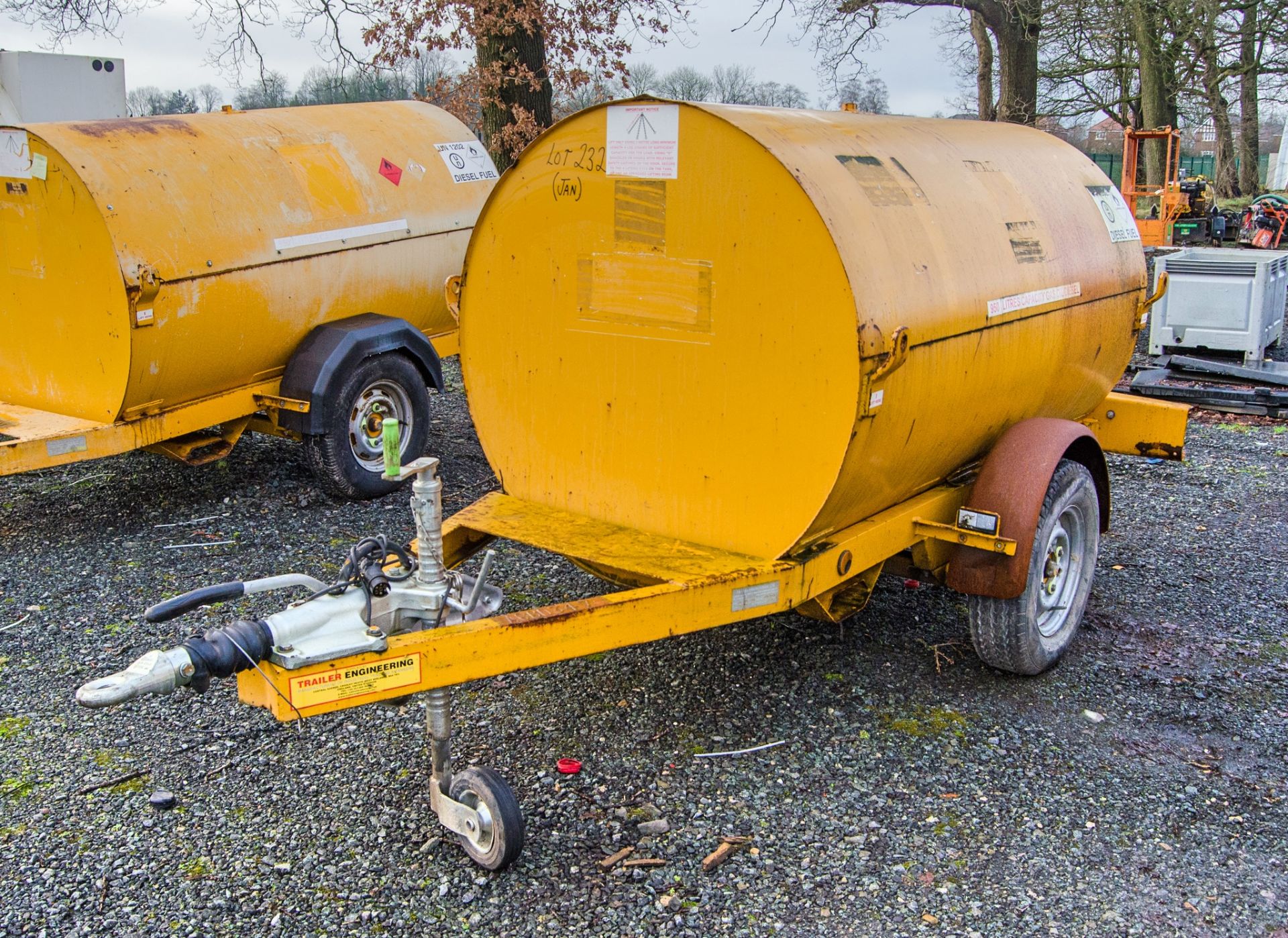 Trailer Engineering 950 litre bunded fast tow fuel bowser c/w manual ...