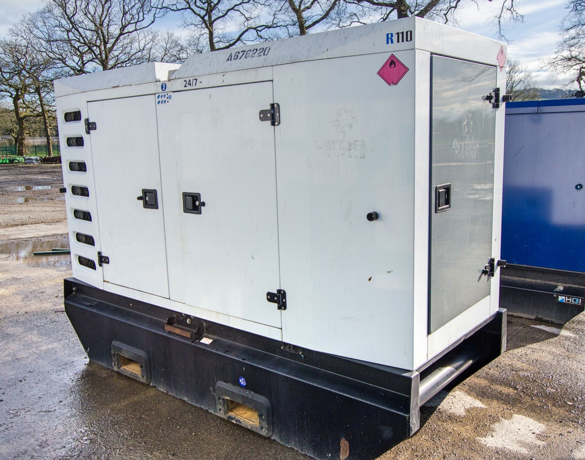 SDMO R110 110 kva diesel driven generator Recorded hours: 31531 ...