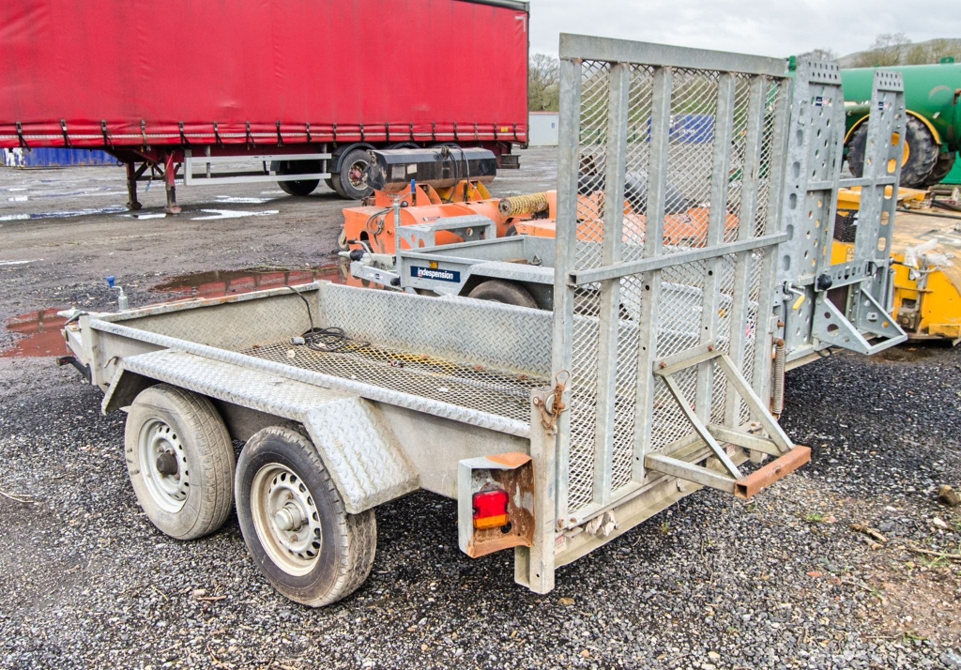 Indespension AD2000 8ft x 4ft tandem axle plant trailer S/N: 080598 50