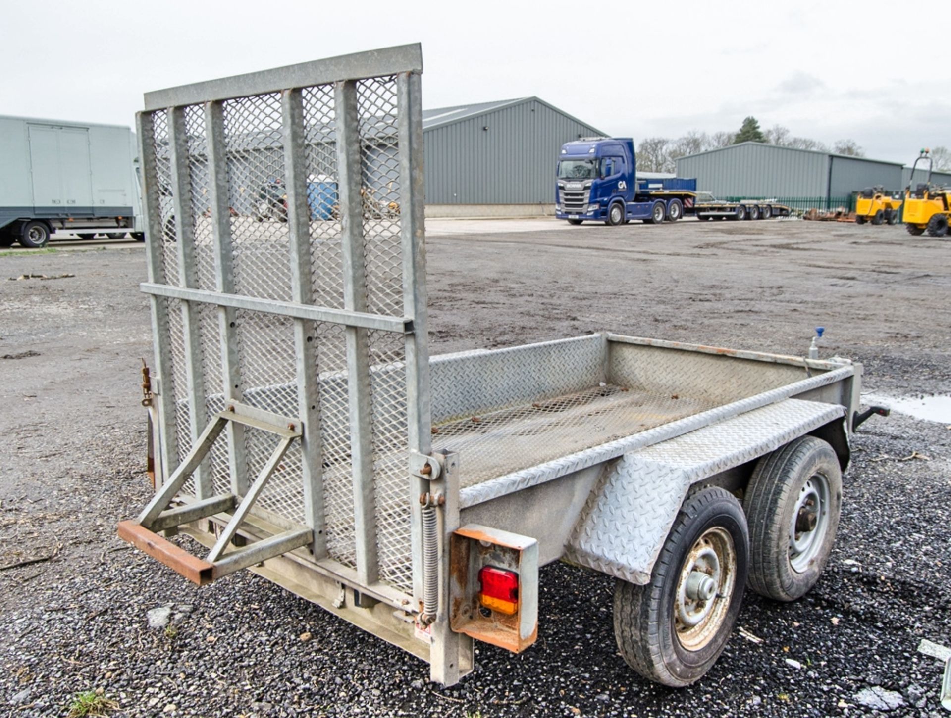 Indespension AD2000 8ft x 4ft tandem axle plant trailer S/N: 080598 50