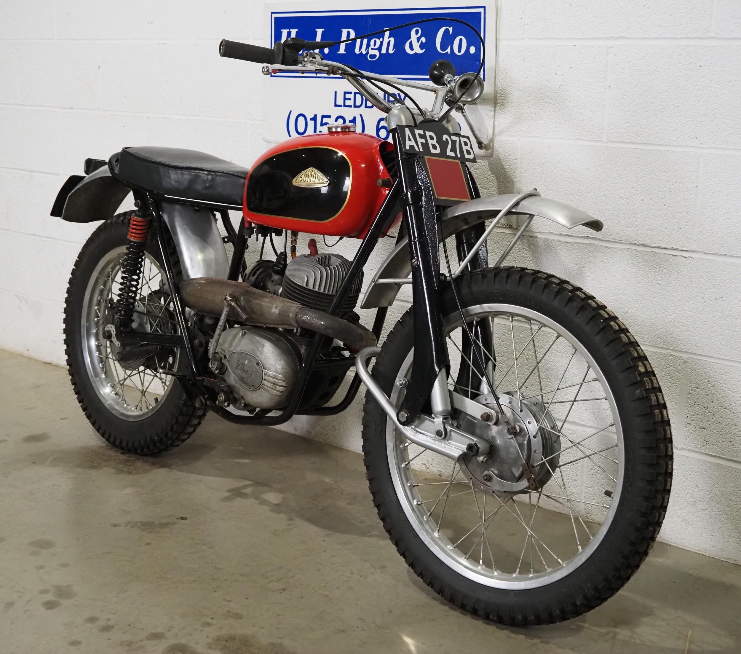 Cotton trials motorcycle. 1964. 250cc. Frame no. TC/87 Engine no. 607D ...