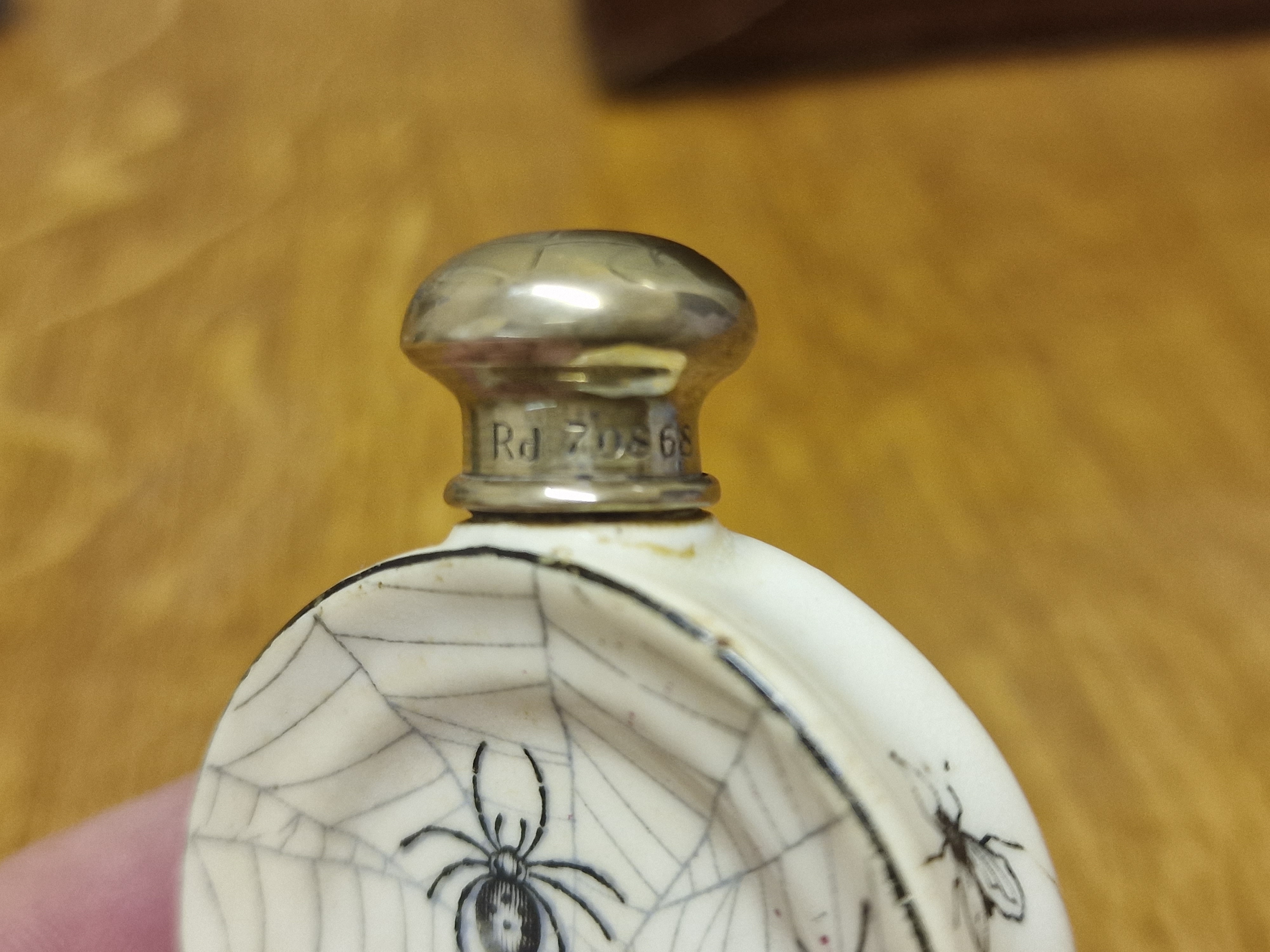 Sampson Mordan Antique 1887 Victorian Silver Mounted Spider & The Fly ...