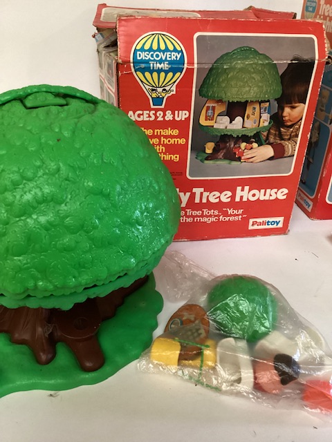 Palitoy Vintage boxed Tree Tots Lighthouse and Family tree house, with ...