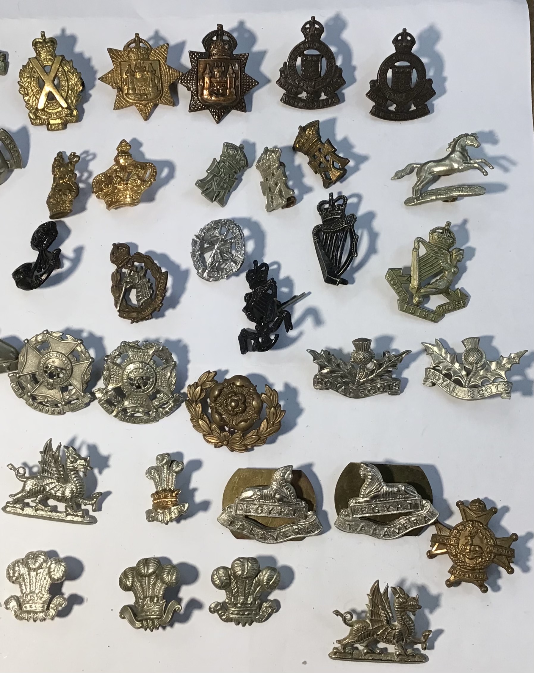 Collection of British Military Collar Badges.