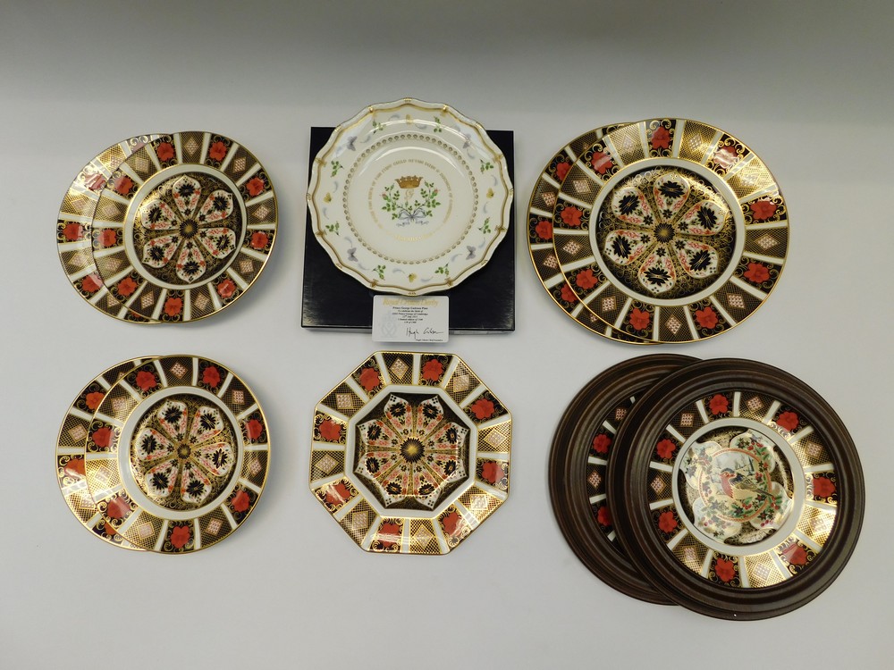 Royal Crown Derby 1128 imari Christmas plates x two 10 1/2", 1128 imari ...