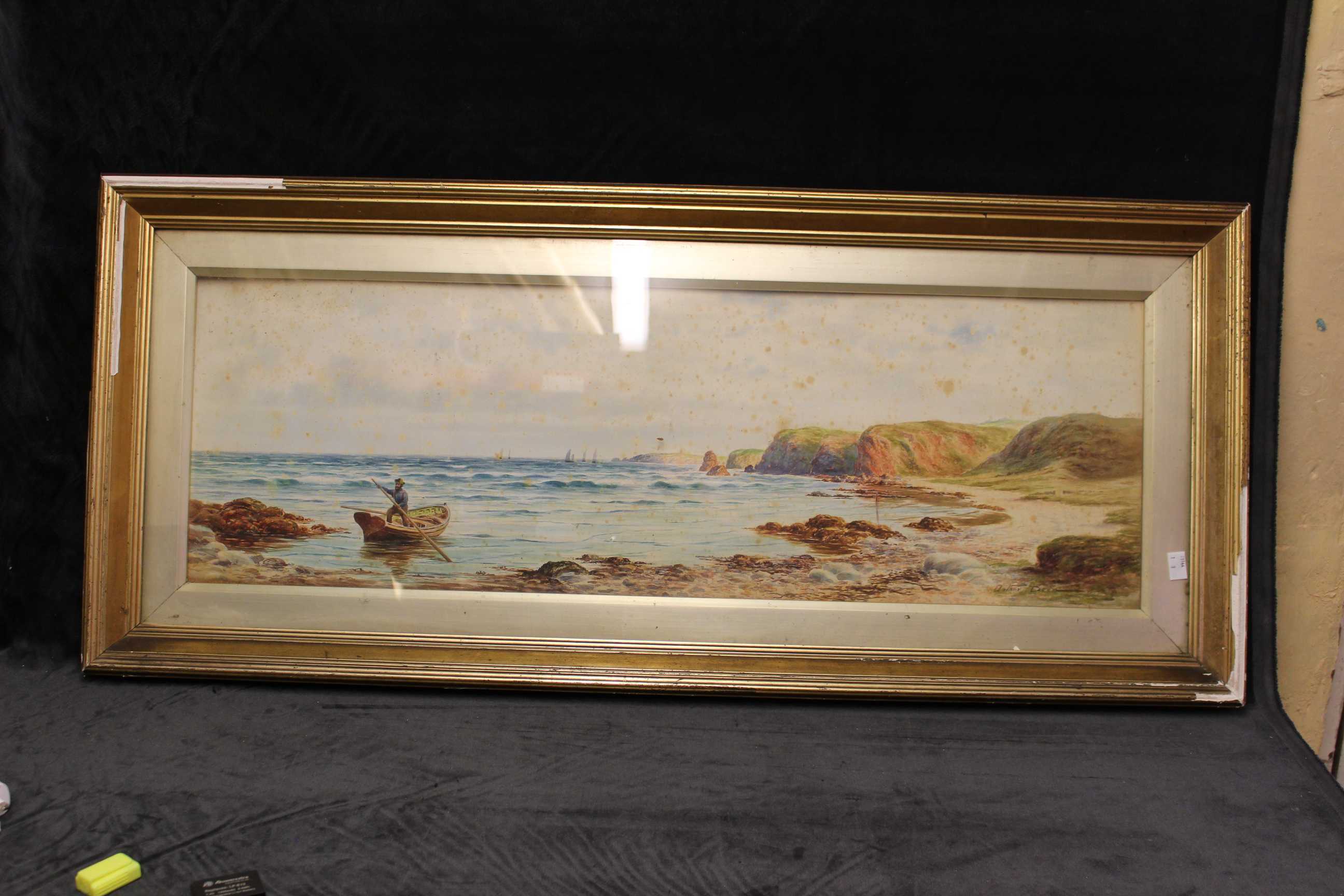 Arthur Dean River landscapes, signed watercolour, a pair, 31.5cm x 46cm ...