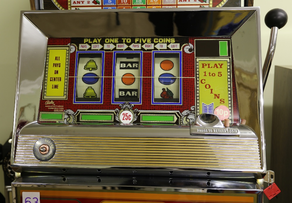 Bally Manufacturing Company 5 Coin Multiplier 1975 One Arm Bandit. The ...
