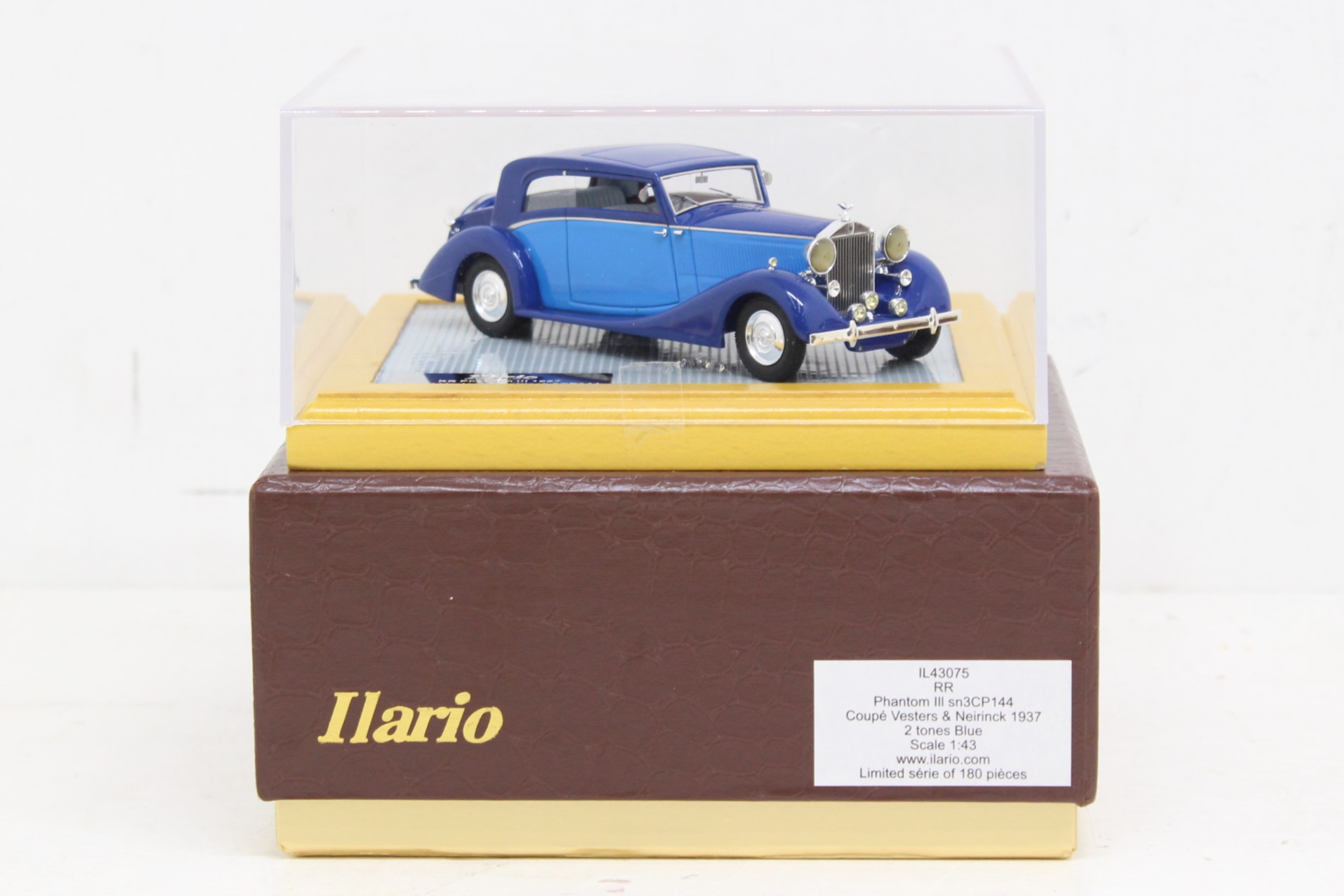 Ilario: A pair of boxed Ilario 1:43 vehicles, to include: Rolls-Royce ...