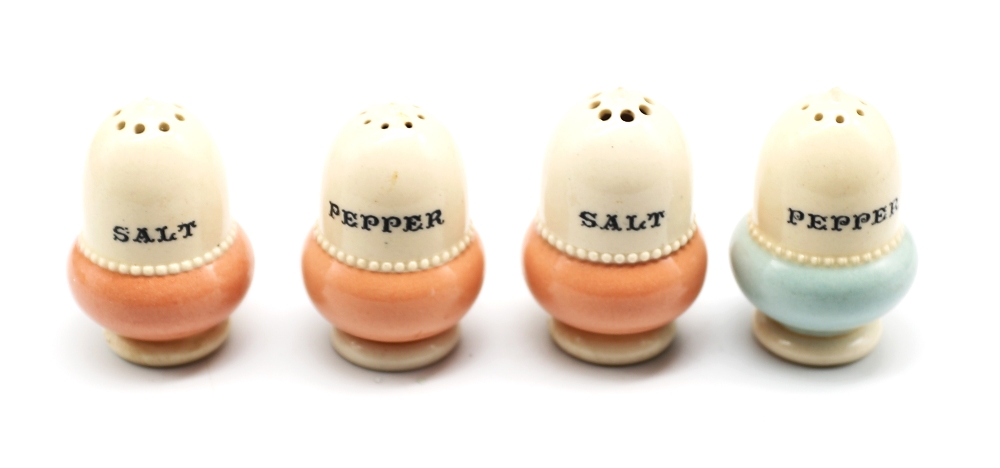 Macintyre & Co ceramic eggs as salt and pepper pots, acorn salt and ...