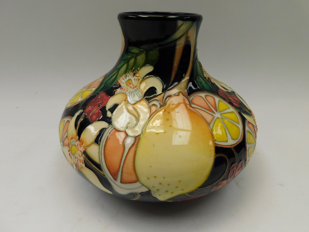 A Moorcroft Mediterranean Collection vase in the Lemons & Blossom ...