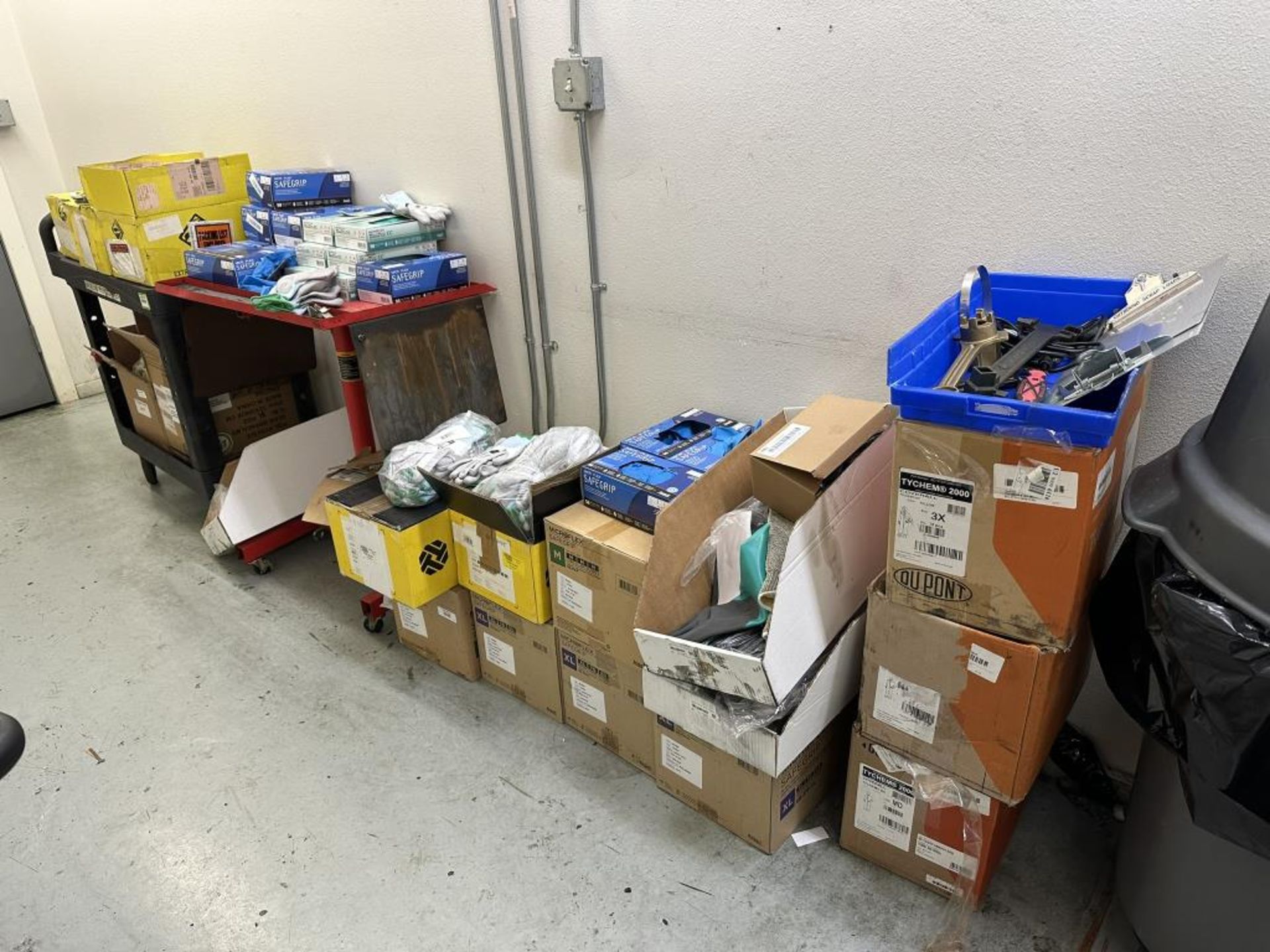 Assorted Consumables as Photographed, includes Carts. HIT# 2461478. Loc ...