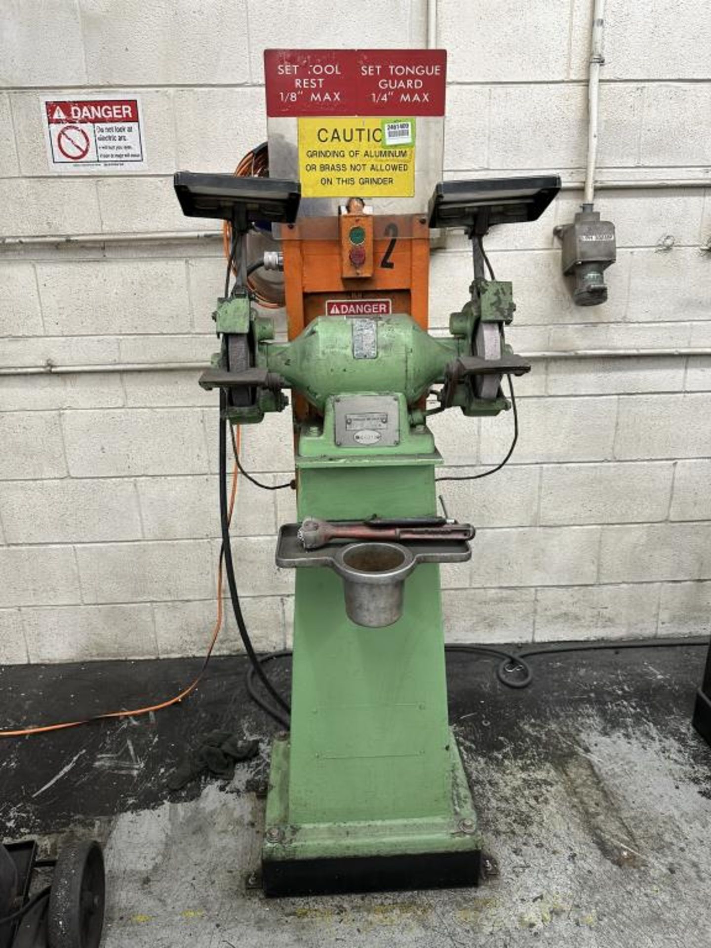 Cincinnati SPL 3450 RPM, Dual Pedestal Grinder, 460v. S/n#240302. HIT ...