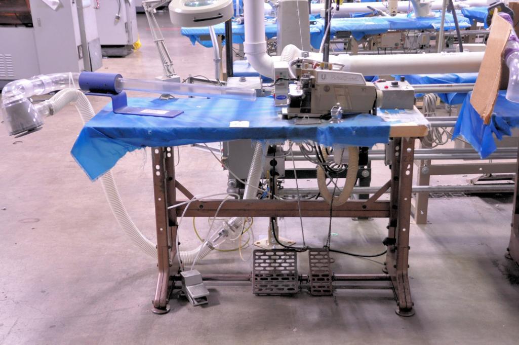 Lot - (13) Union Special Serger Model 39500 Sewing Machines with Table ...