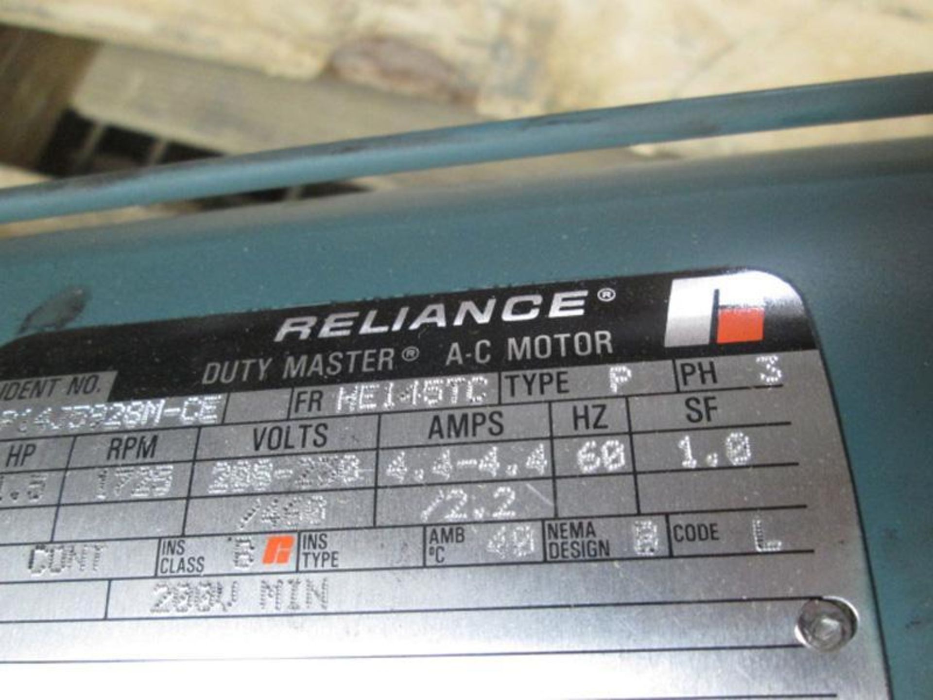 Reliance Gearmotor: MOTOR, ELECTRIC: 1-1/2 HP, 230/460VAC, 1725 RPM ...