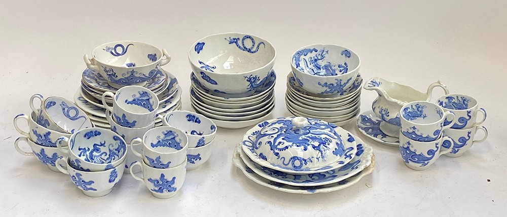 A collection of mainly Grainger & Co. Worcester 'Blue Dragon' pattern ...