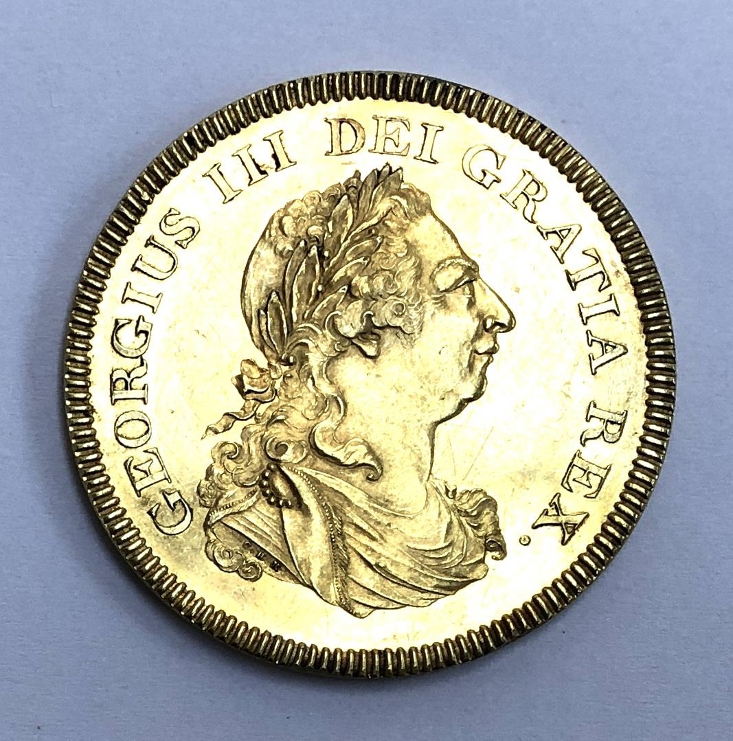 A silver gilt George III Bank of Ireland token, six shillings, 1804