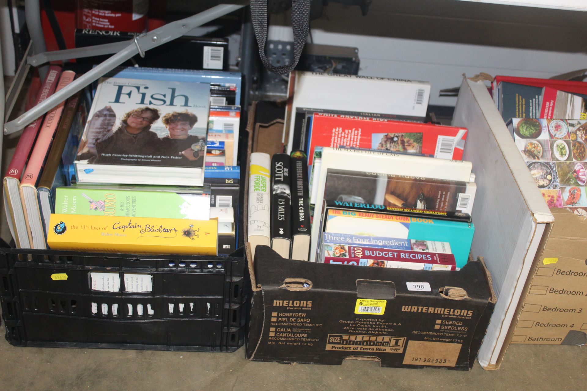Four boxes of various books