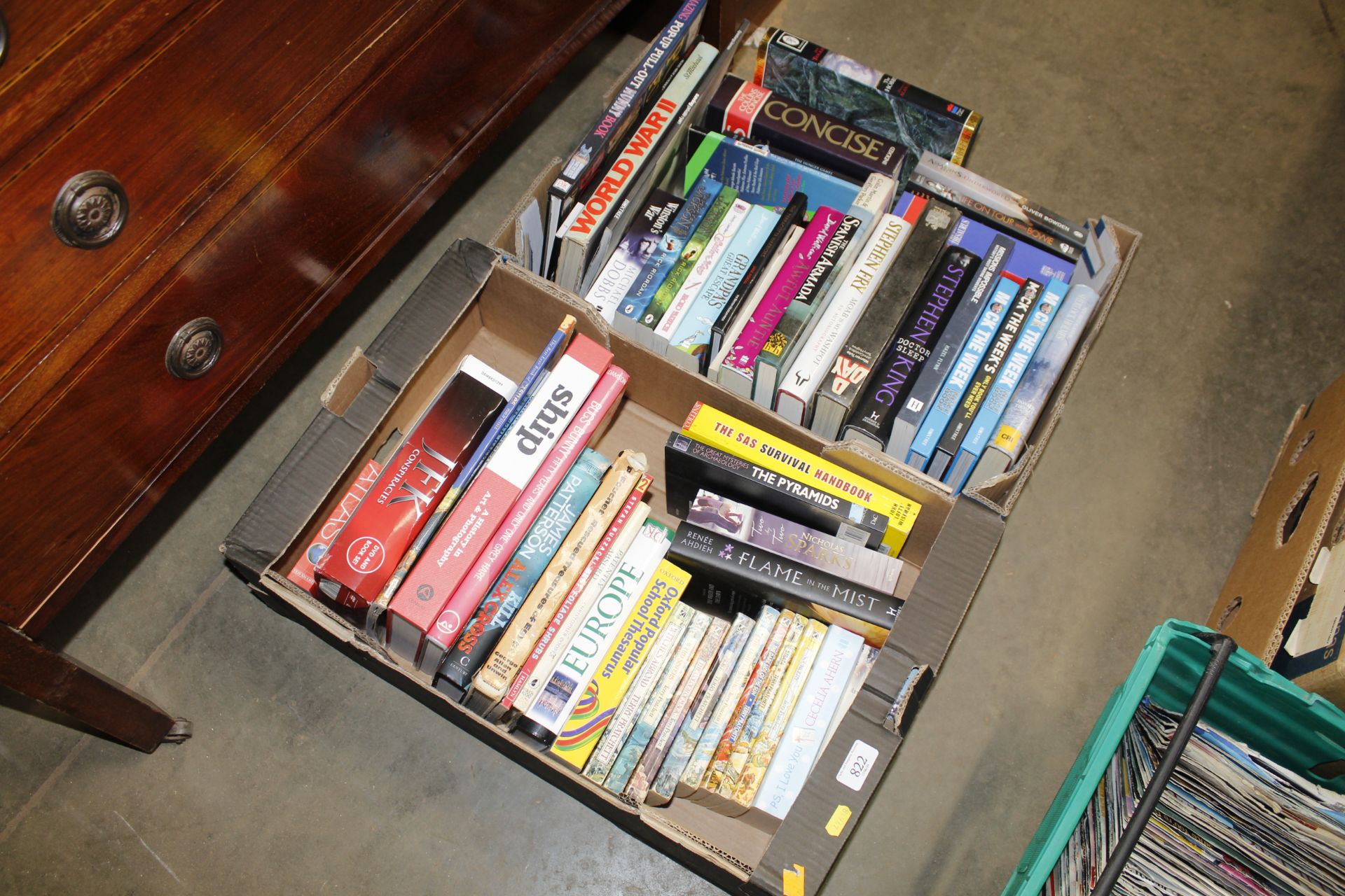 Two boxes of books