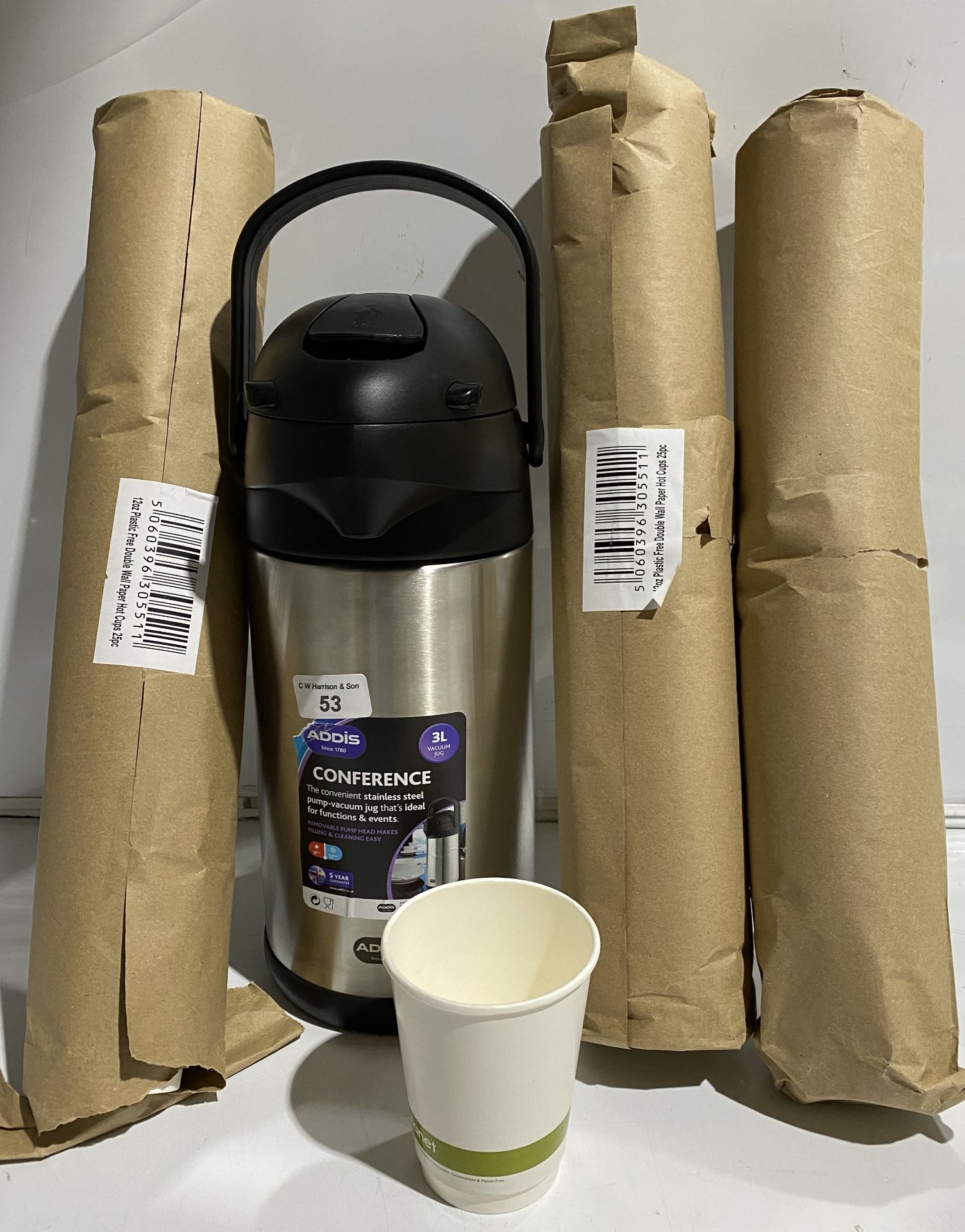 1 x new 3L Addis stainless steel airpot hot tea coffee drinks vacuum ...