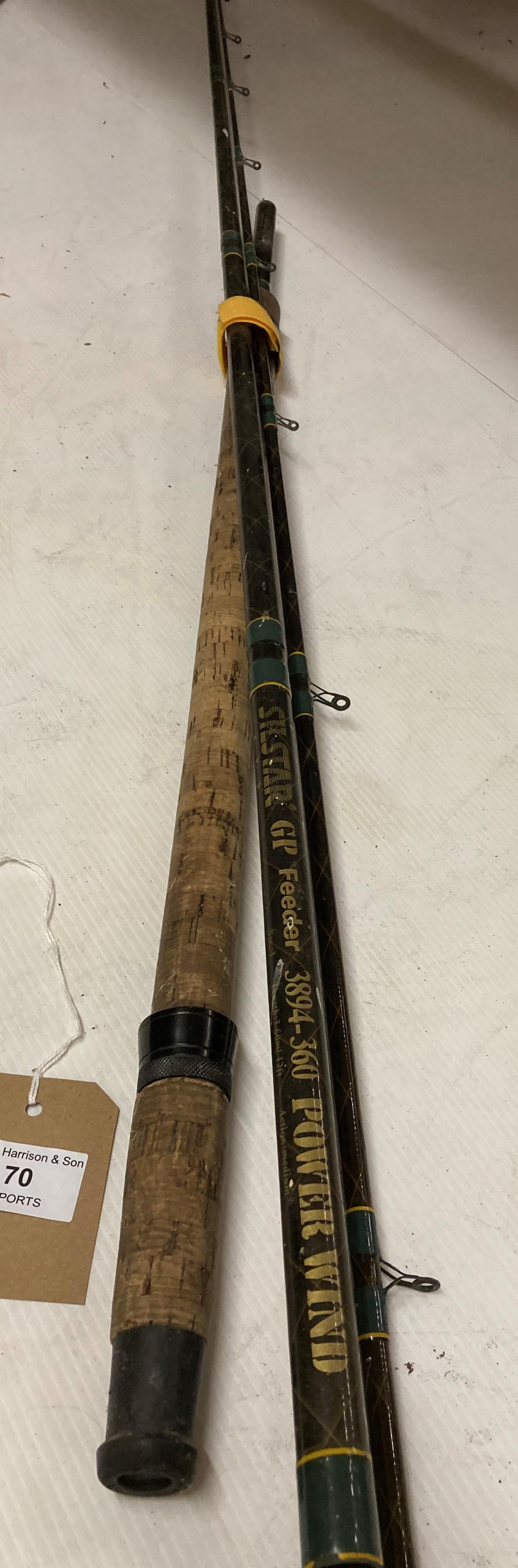 Silstar Powerwind 3894-360 12' graphite medium feeder rod (WOODENRACK)