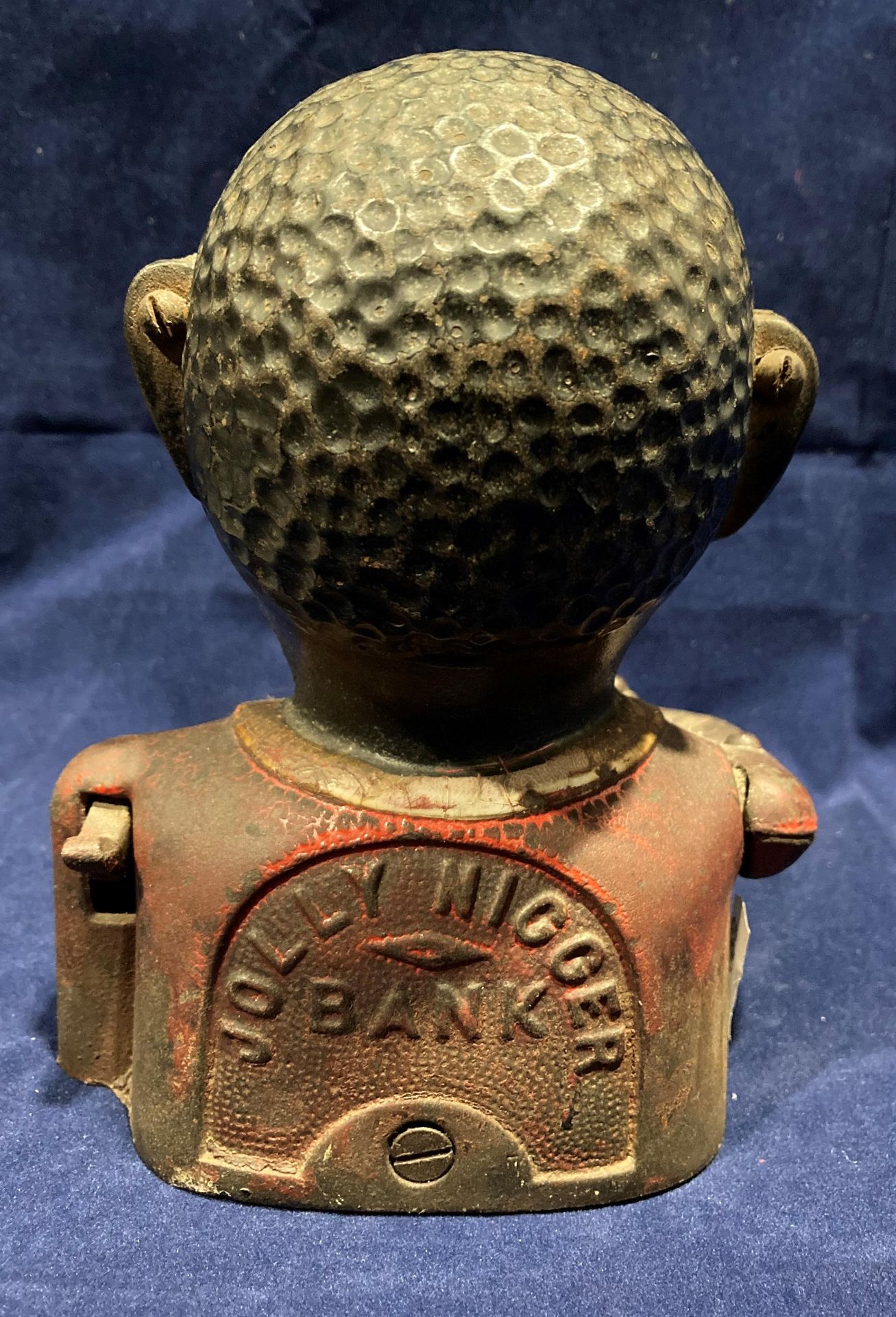 A vintage jolly man metal money bank and a quantity of mainly copper ...