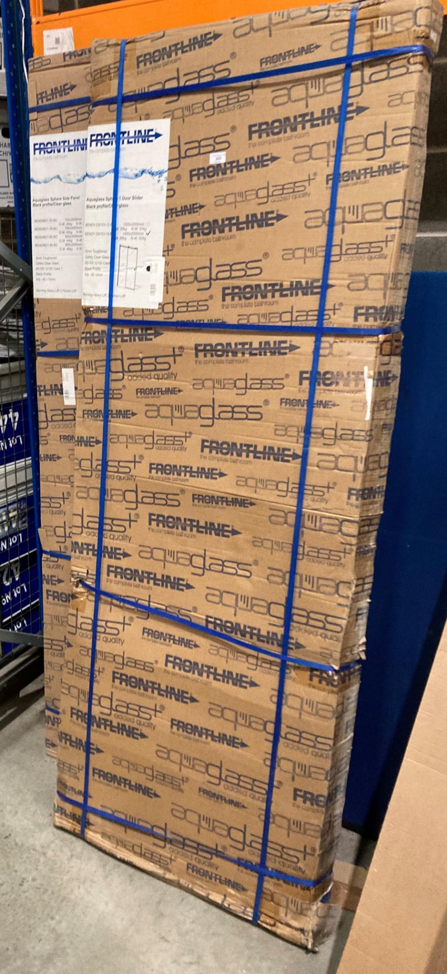 Frontline aquaglass sphere 1 door slider black profile clear glass and ...