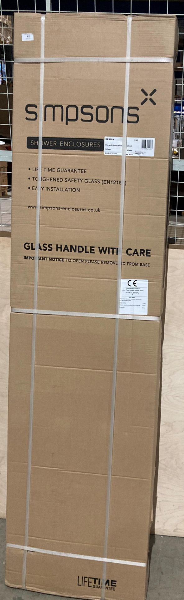 Simpsons shower enclosures, design 700 hinged door with easy clean in ...