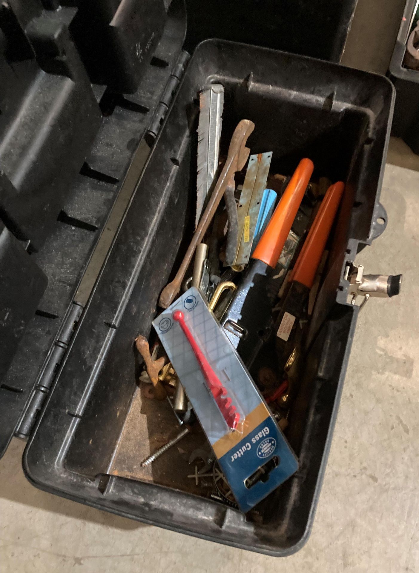3 x assorted tool boxes and contents - a planes, spanners, mould grips ...