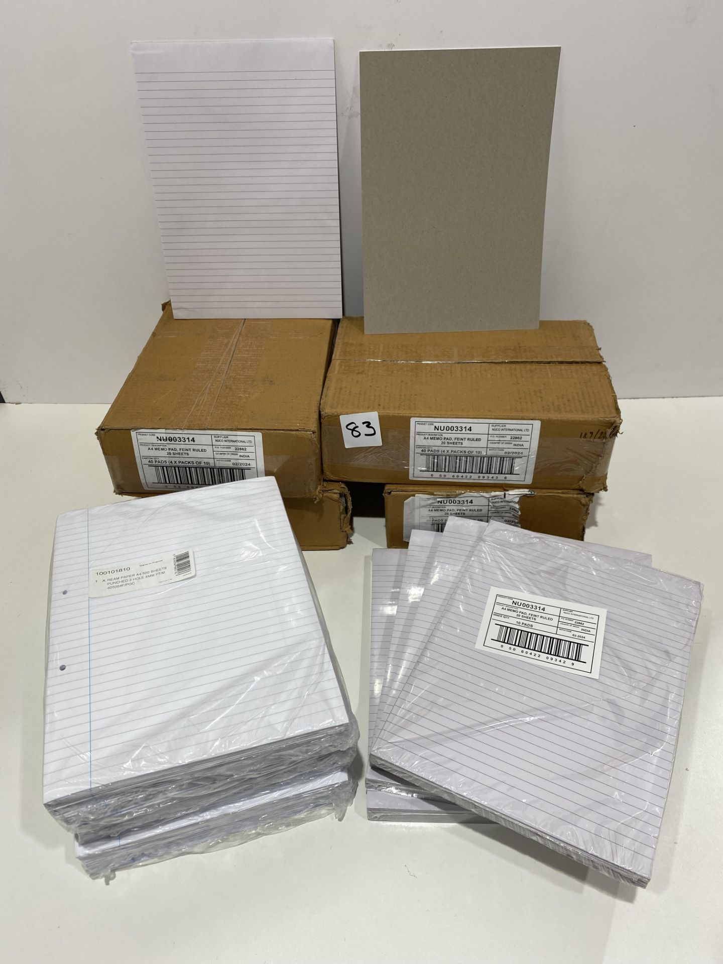 200 x A4 memo pads in packs of 10 feint ruled 20 sheets per pad, 3 x ...
