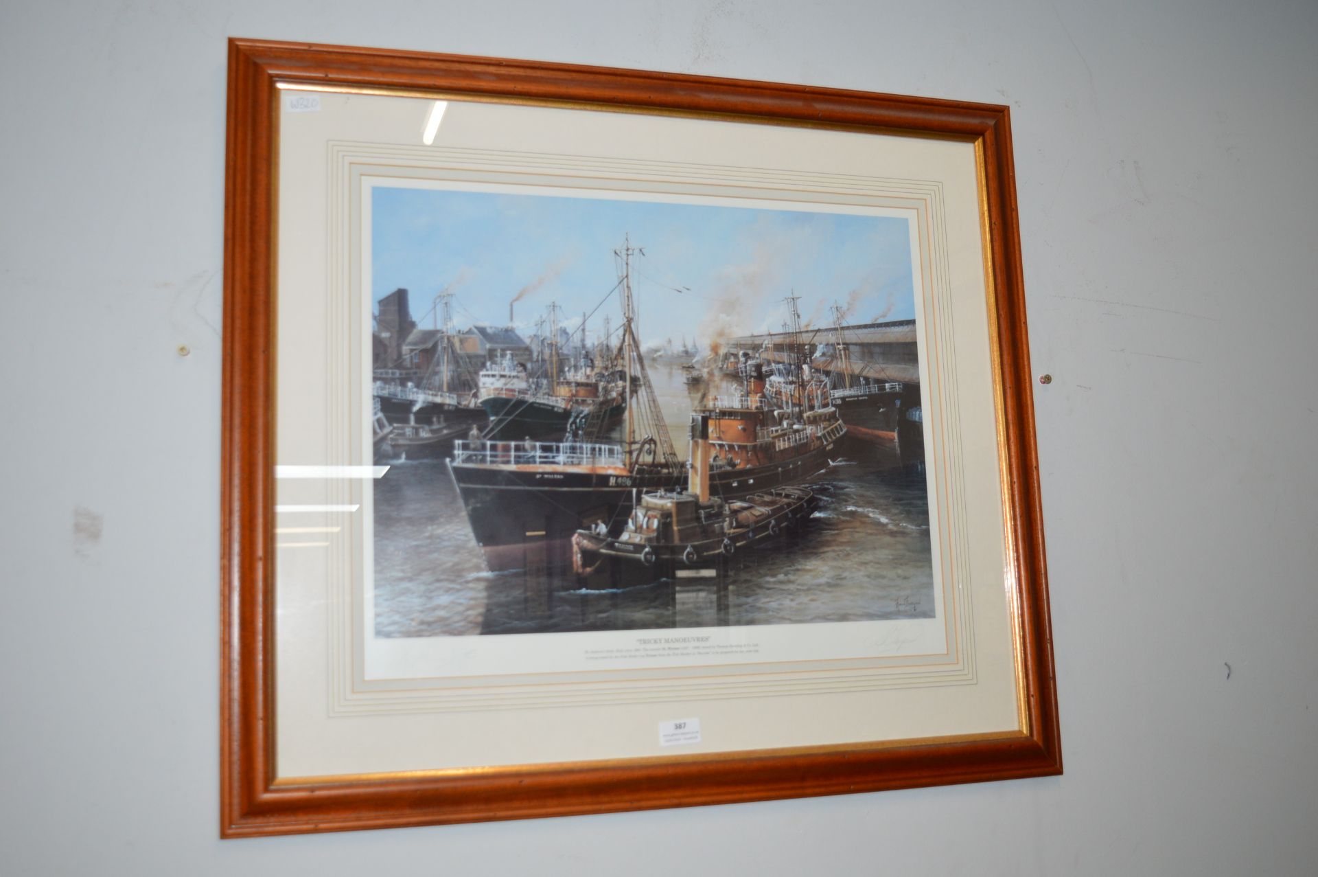 Adrian Thompson Signed Hull Trawler Print "Tricky Maneuvers"
