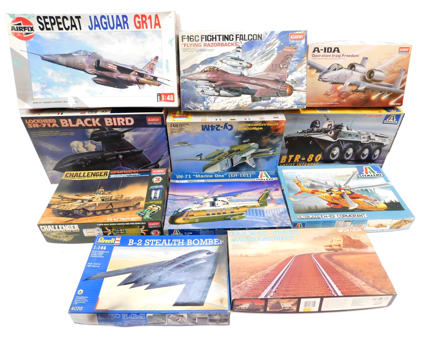 Airfix, Revell, Academy and other model kits, including Dragon railway ...