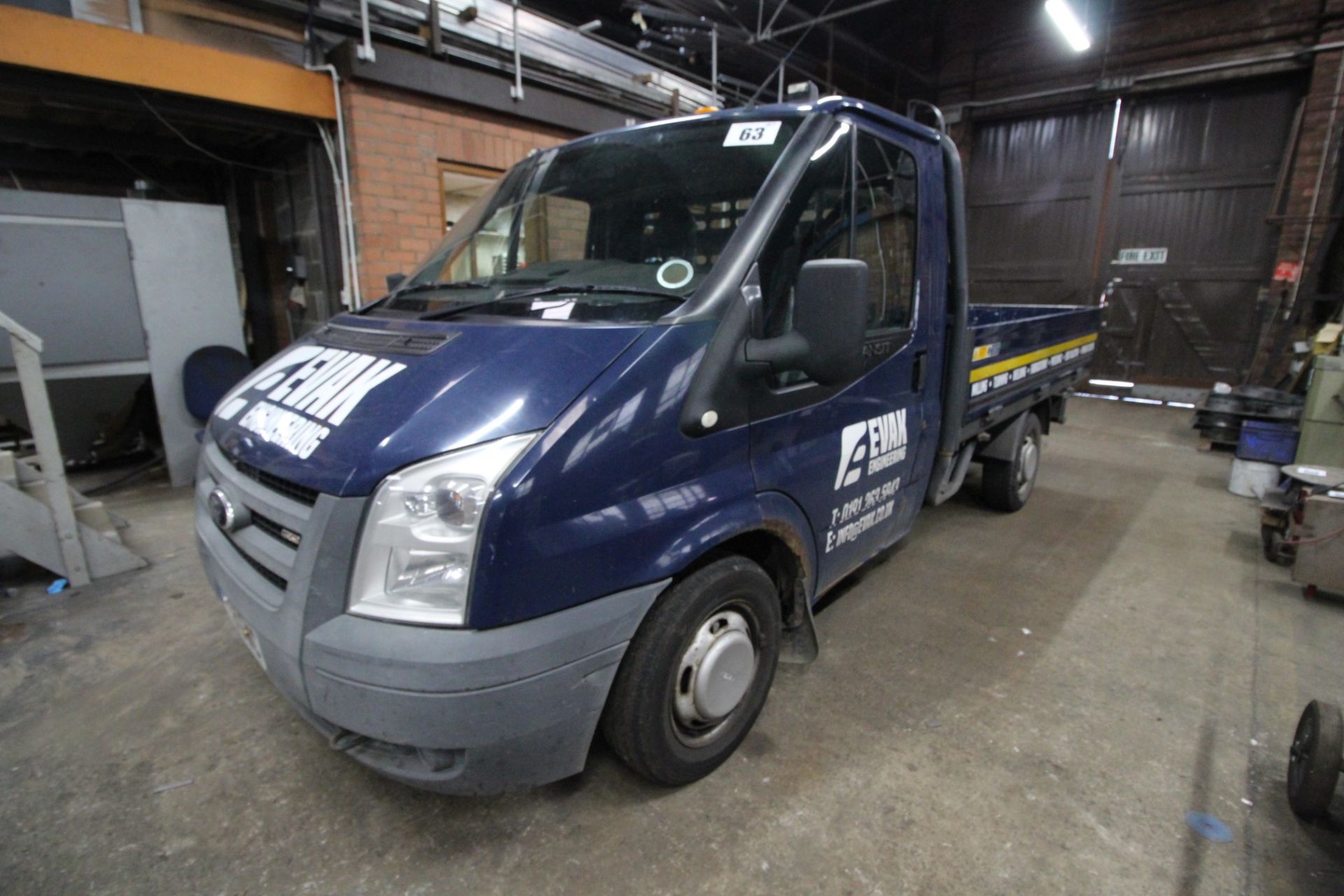 2008, FORD TRANSIT TDCI DROP SIDE PICKUP, REGISTRATION NO. BV58 GWC, NO ...