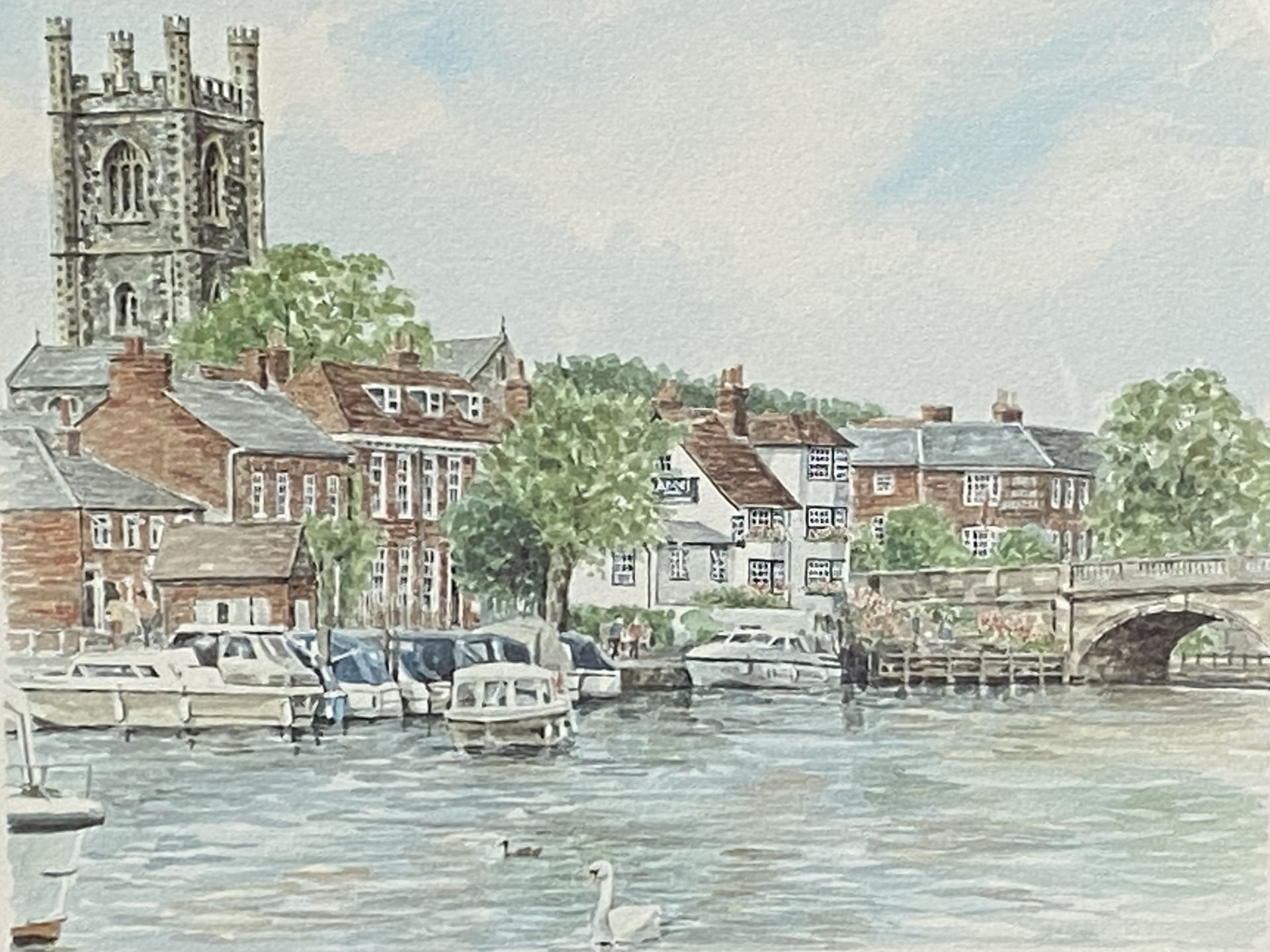 Framed and glazed limited edition print 690/850 of Henley on Thames ...
