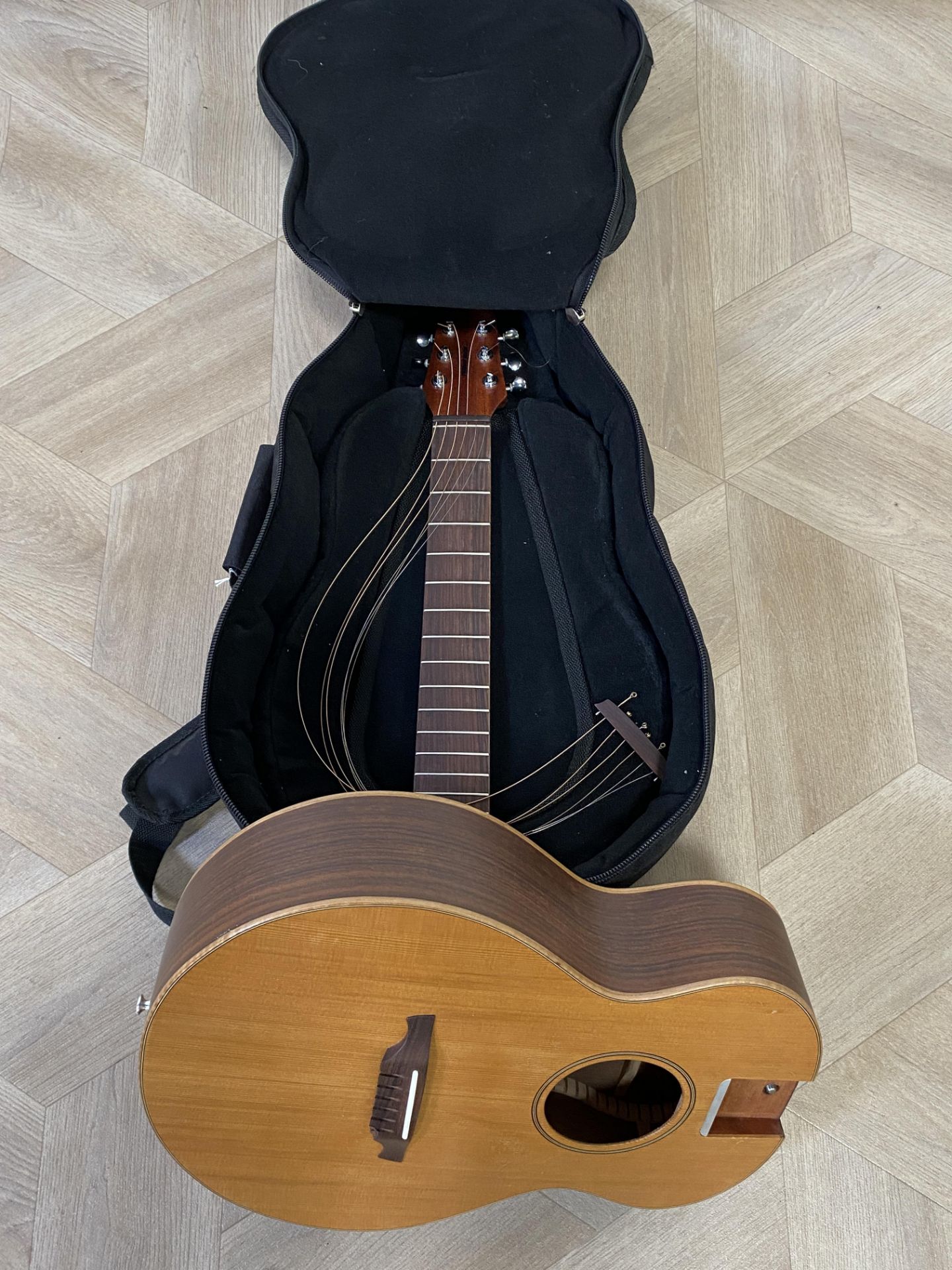 Brunner basic model folding outdoor acoustic guitar in natural finish ...
