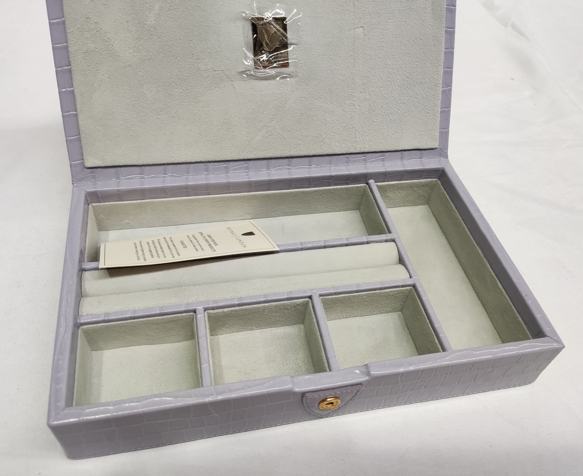 1 x ASPINAL OF LONDON Paris Leather Jewellery Case In Deep Shine ...