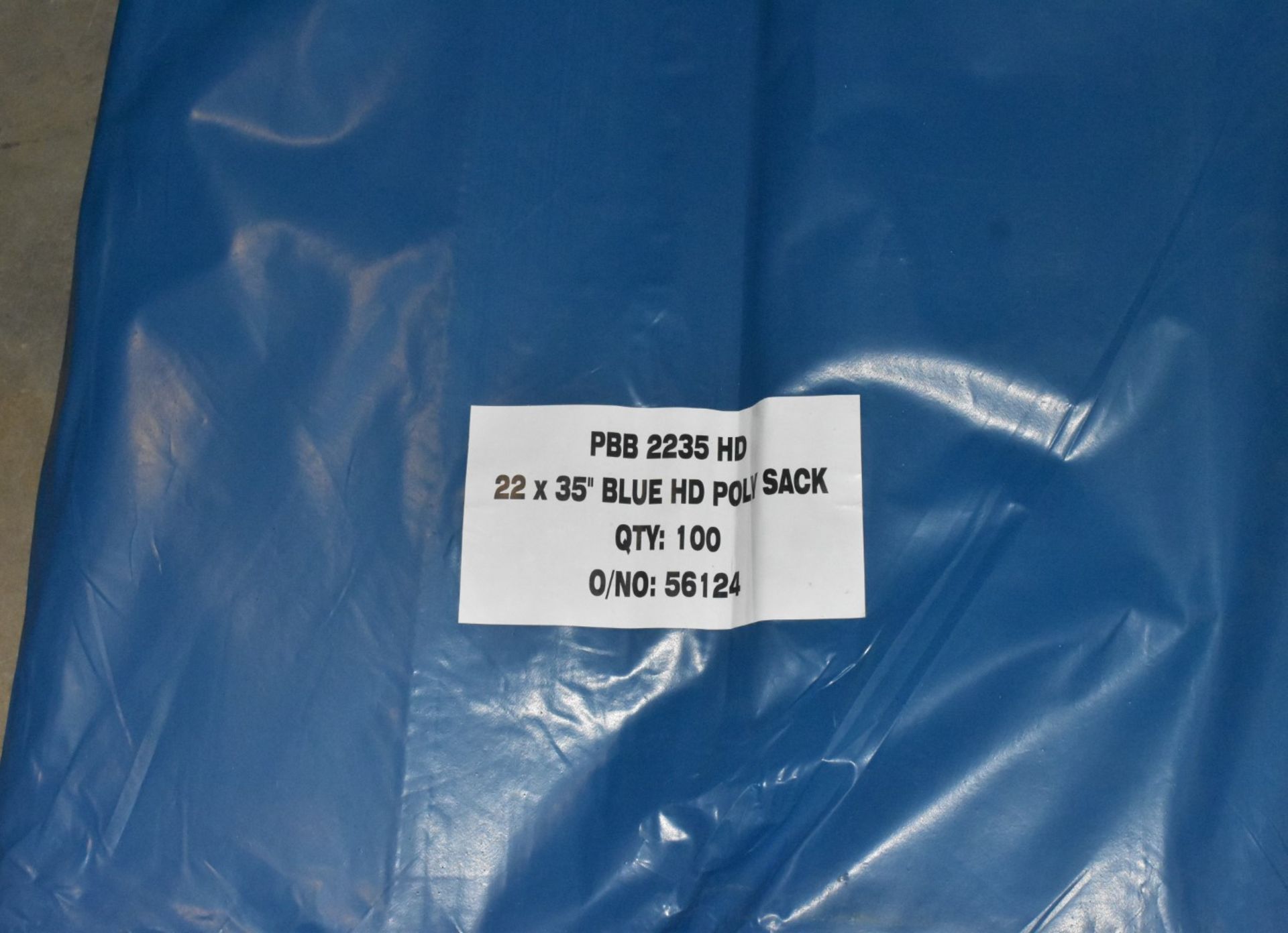3 x Packs Of 100 22X35" Blue Hd Poly Sacks (300 Sacks In Total) - Ref ...
