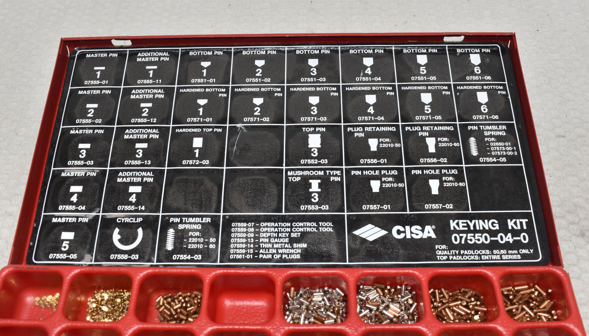 1 x CISA Keying Kit 07750-04-0 For Lock Repairs - Ref: HW673/HWP7 ...