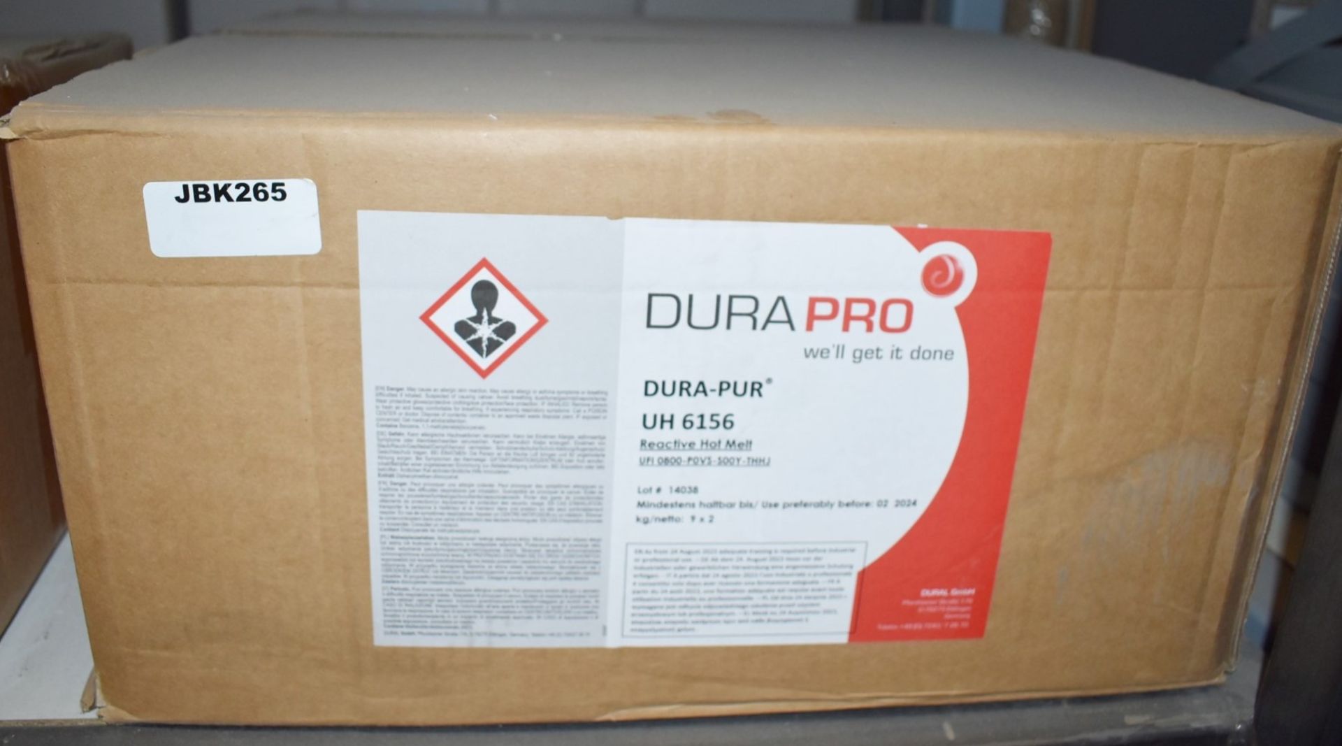9 x Packs of 2KG Dura Pro DuraPur UH 6156W Reactive Hot Melt - Includes ...