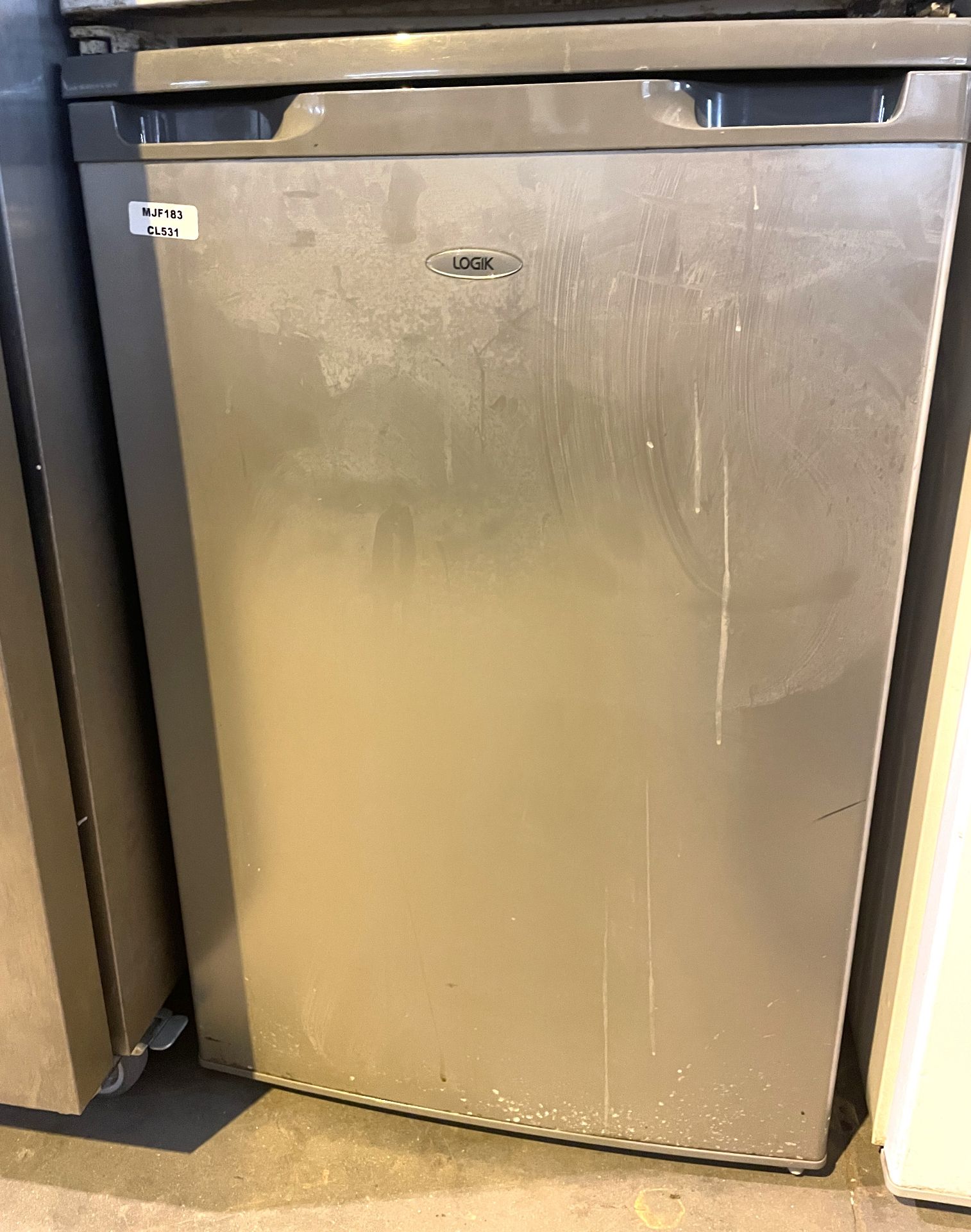 1 x Logik Undercounter Freezer With Three Drawers And Silver Finish ...