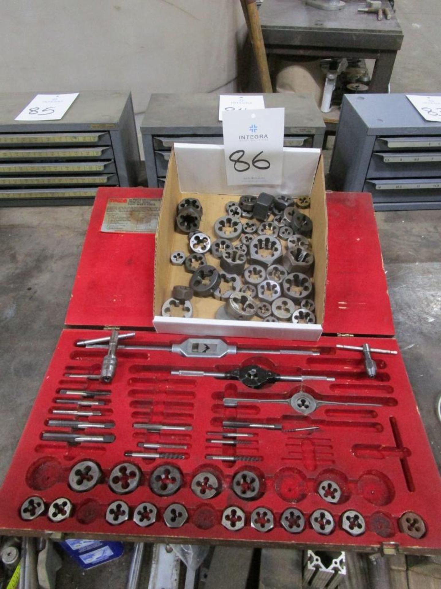 Lot of Assorted Taps & Dies with Handles