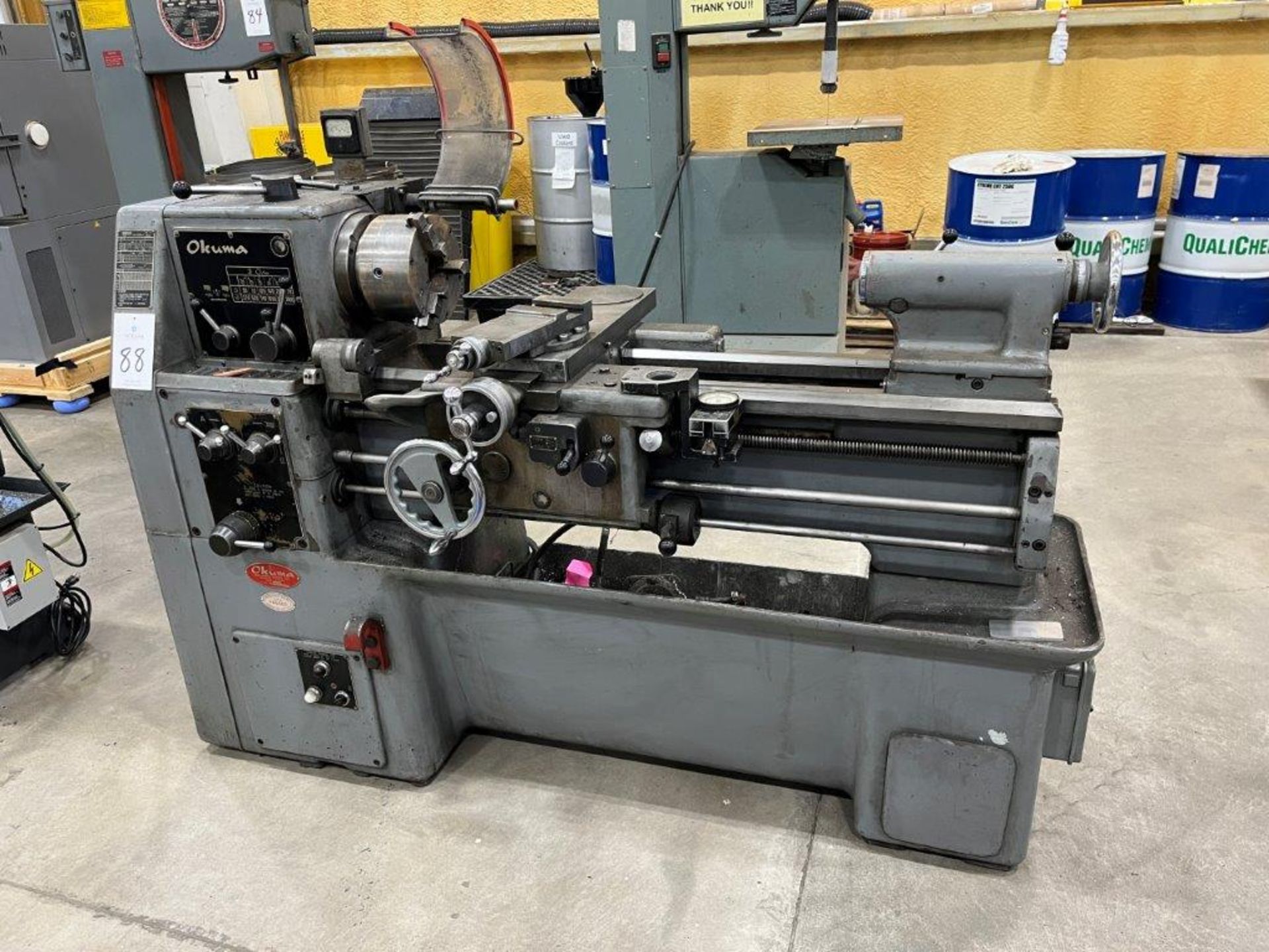 Okuma 14" x 32" Engine Lathe, 8" 3-Jaw Chuck, 50-2000 RPM; (Location: Machine Shop)