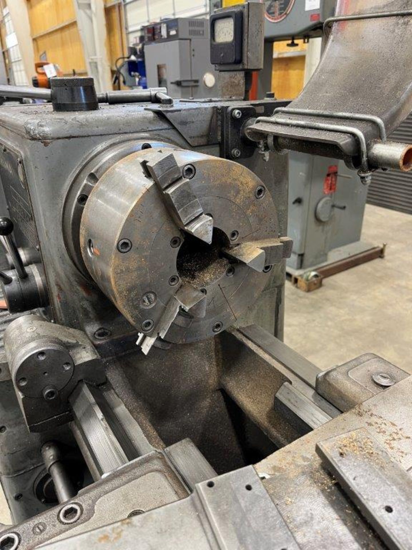 Okuma 14" x 32" Engine Lathe, 8" 3-Jaw Chuck, 50-2000 RPM; (Location: Machine Shop)