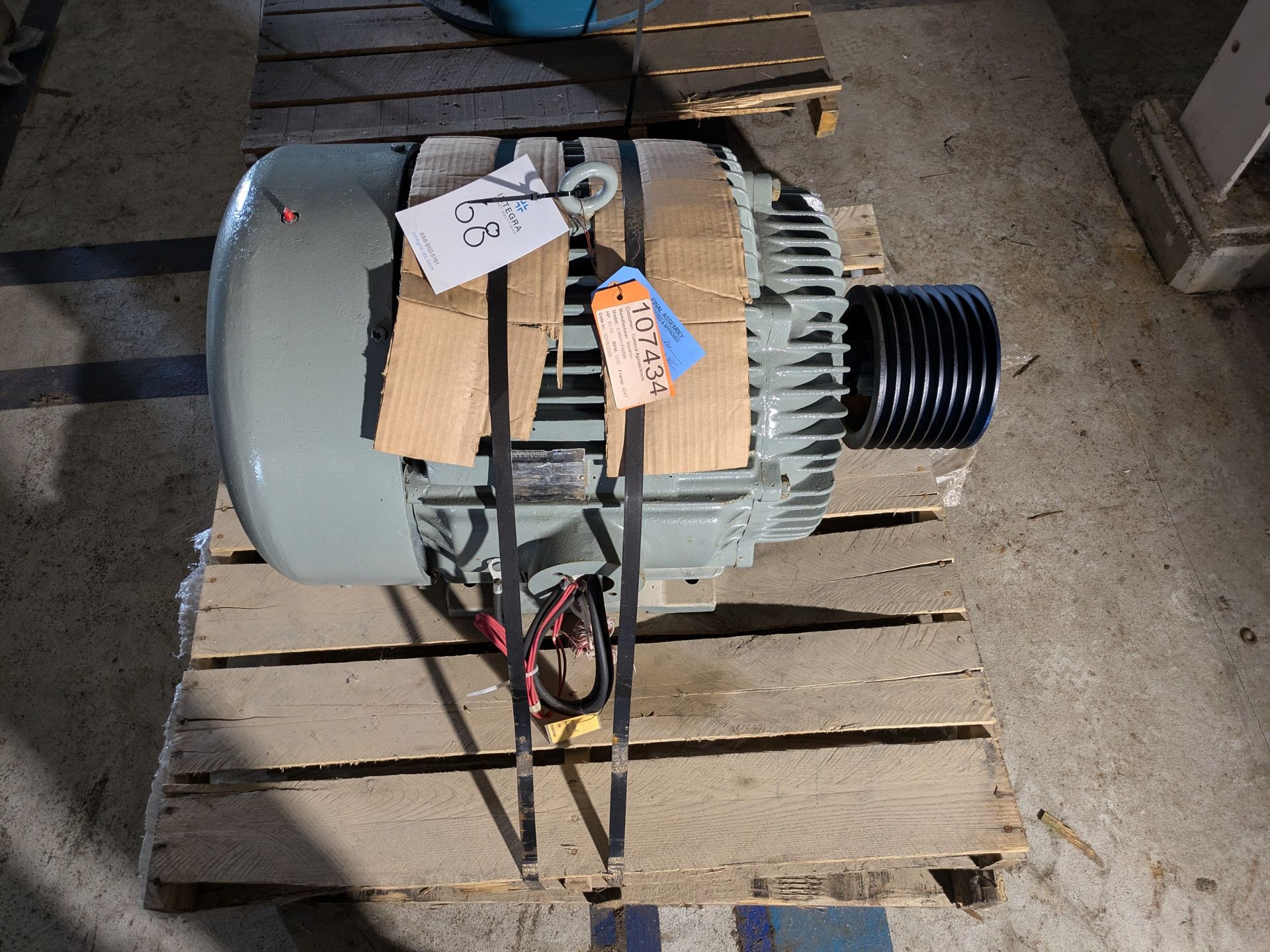 60 HP Marathon Electric Motor. Model ZJ404THF56589. 460 Volt, 1200 RPM