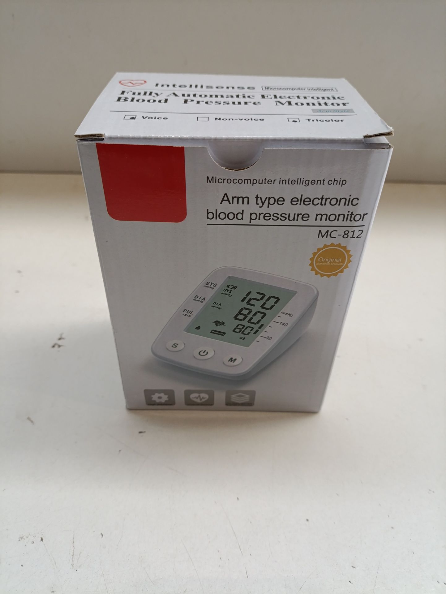 ARM TYPE ELECTRONIC BLOOD PRESSURE MONITOR MC-812 RRP £14.99 Condition ...