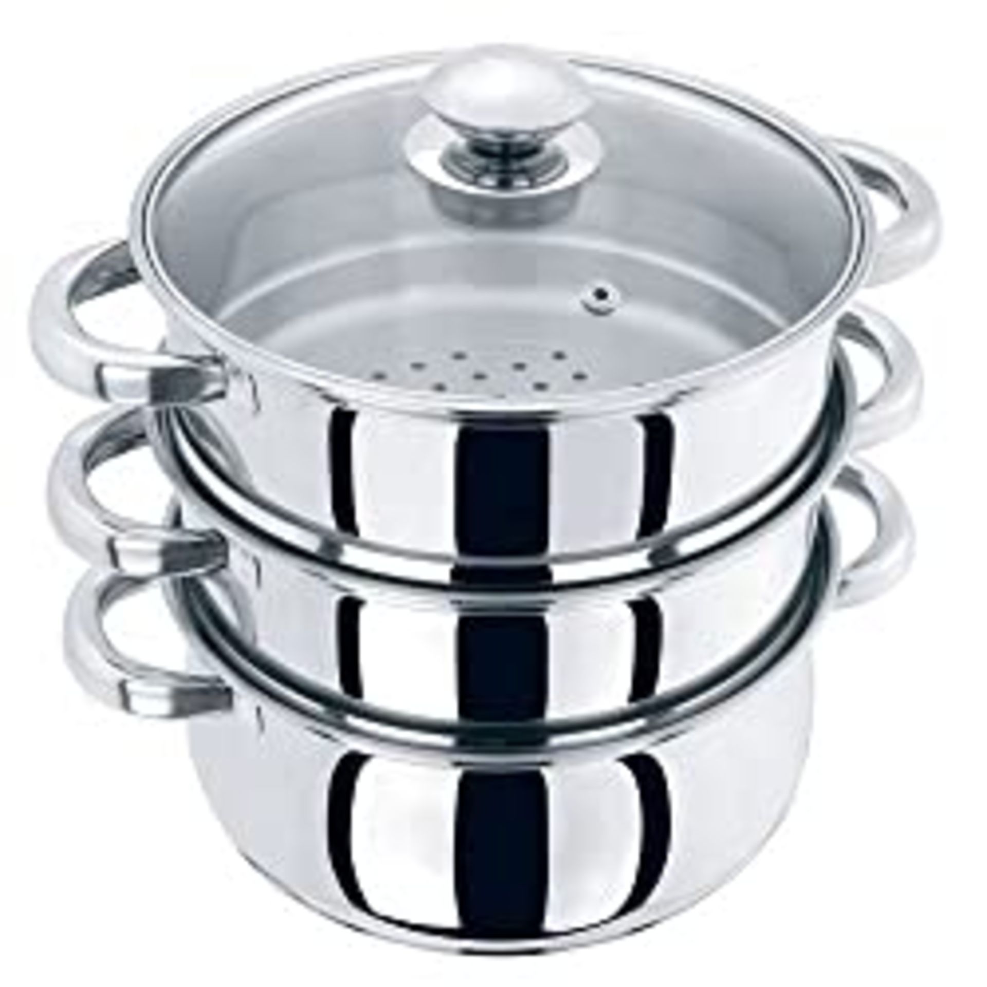 22cm 3 Tier Stainless Steel Vegetable and Meat Chicken/Lamb/Beef Food ...